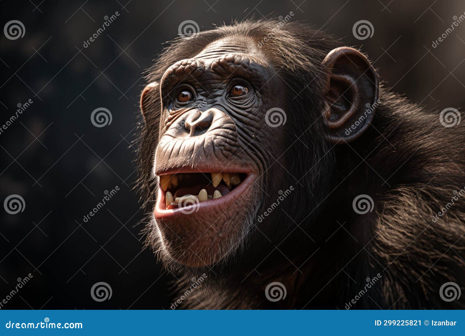 Cute Funny Chimpanzee Ape Illustration AI Generated Stock Illustration ...