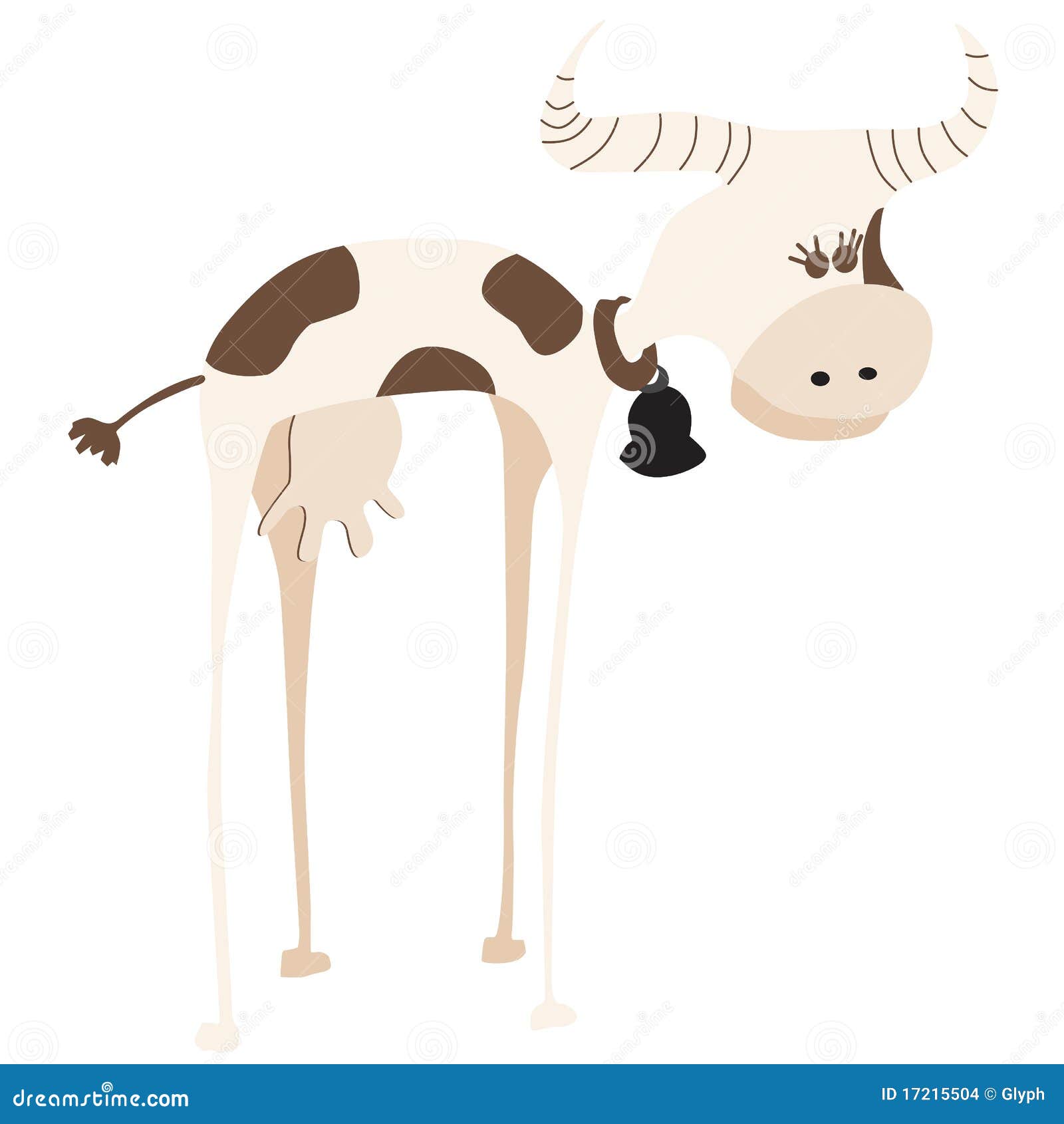 Cute and Funny Cow Illustration Stock Vector - Illustration of lovable ...