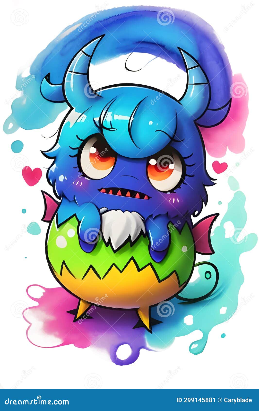 Cute funny creature. stock image. Image of fantastic - 299145881