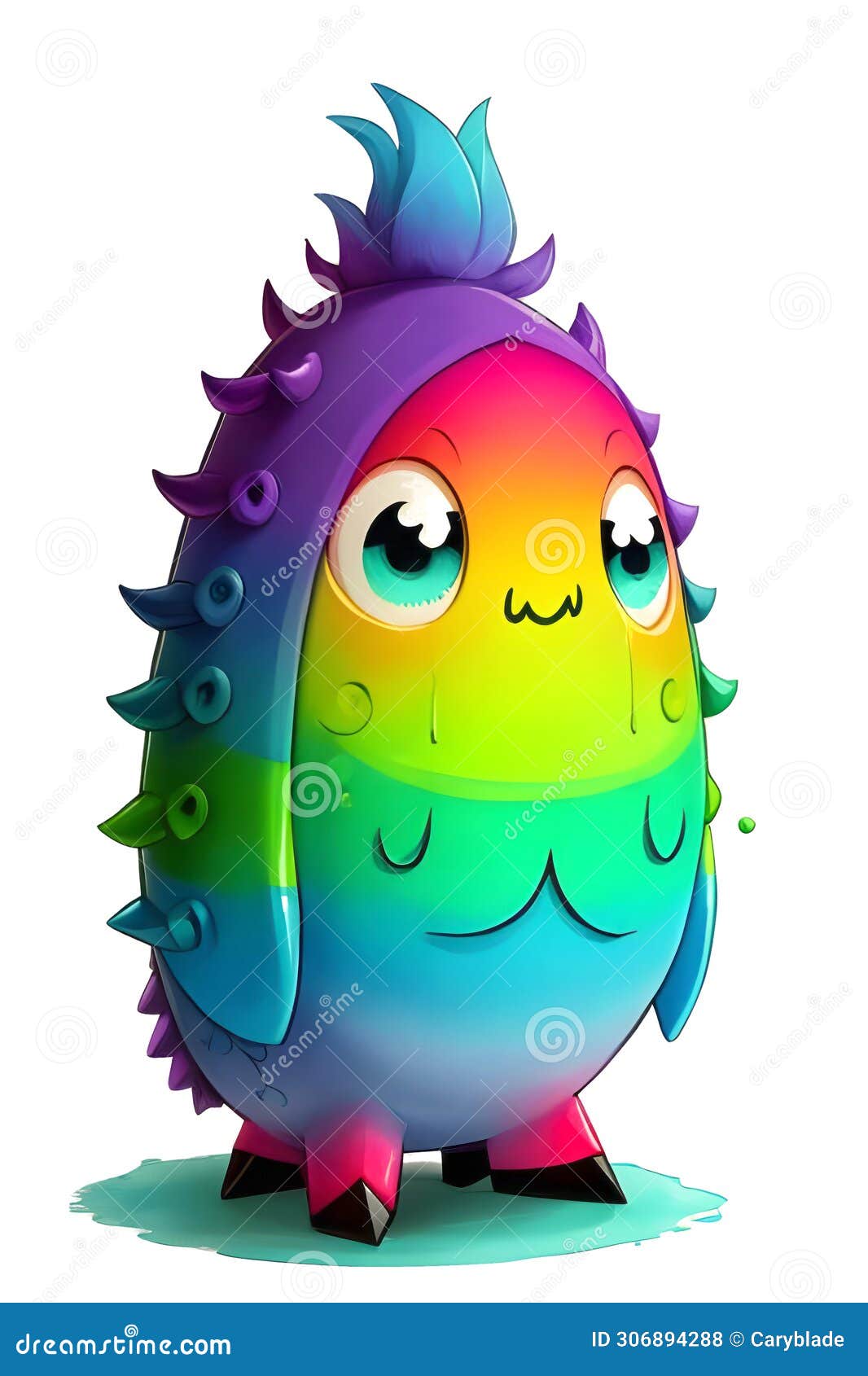 Cute funny creature. stock illustration. Illustration of mysterious ...