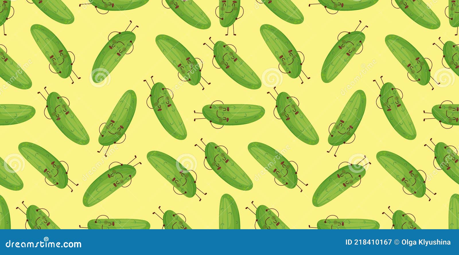 Cute and Funny Cucumber Cartoon Characters Smiling, Having Fun, Dancing ...