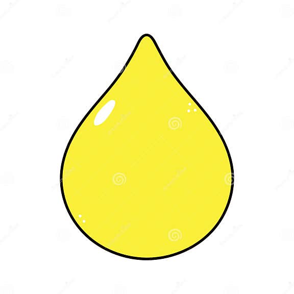 Cute Funny Drop Of Urine Character Vector Hand Drawn Traditional Cartoon Vintage Retro Kawaii