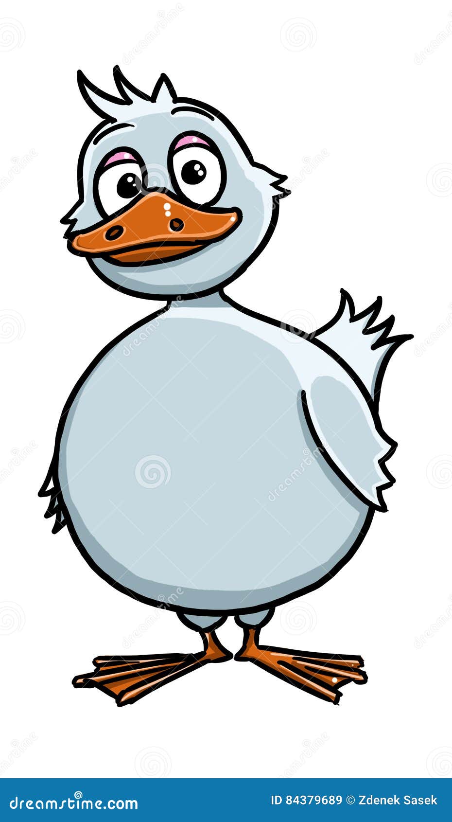 Funny Duck Back Veiw Cartoon Vector Illustration | CartoonDealer.com ...