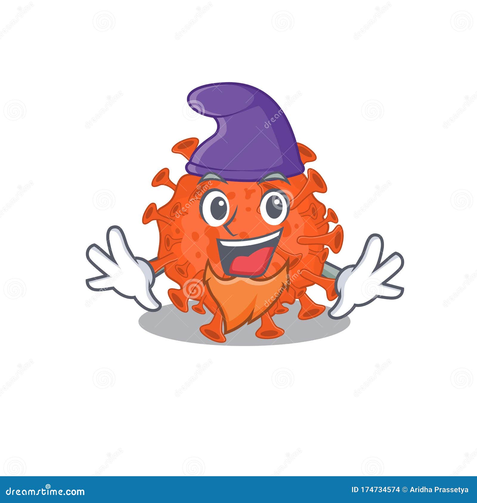 Cute and Funny Electron Microscope Coronavirus Cartoon Character ...