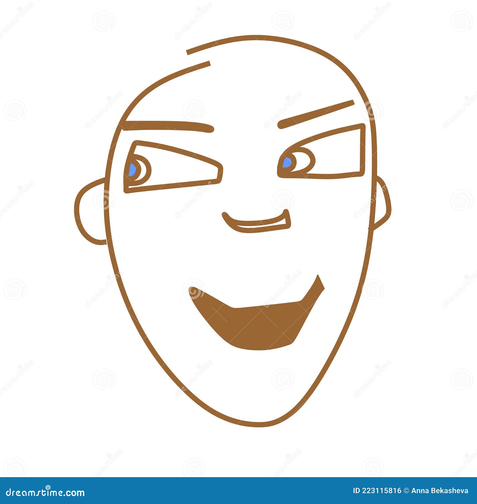 Funny Red Devils With Horns And Tails Set, Demon Positive Cartoon ...