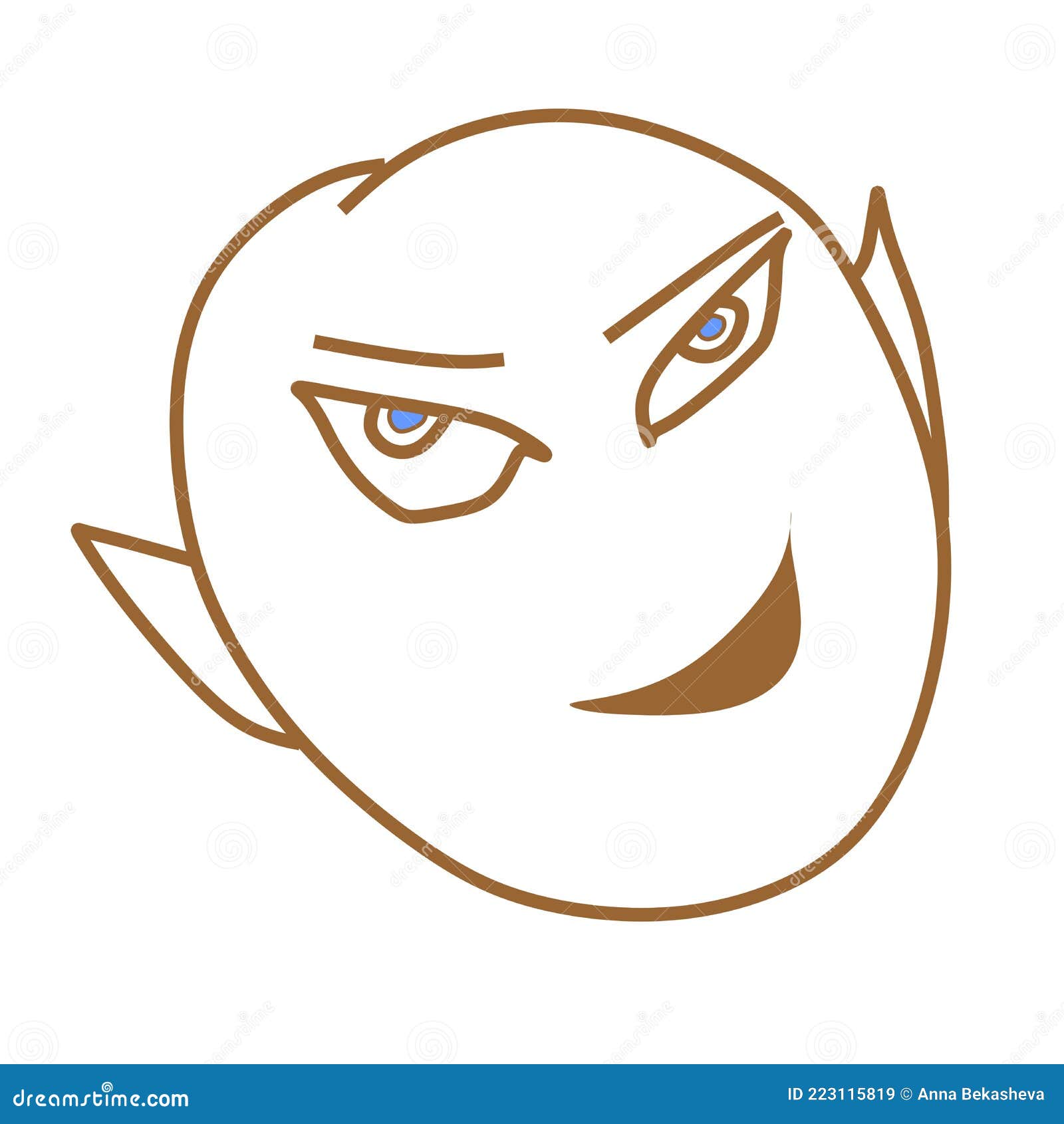 Cute, Funny and Evil Faces. Demons and Devils Stock Vector ...