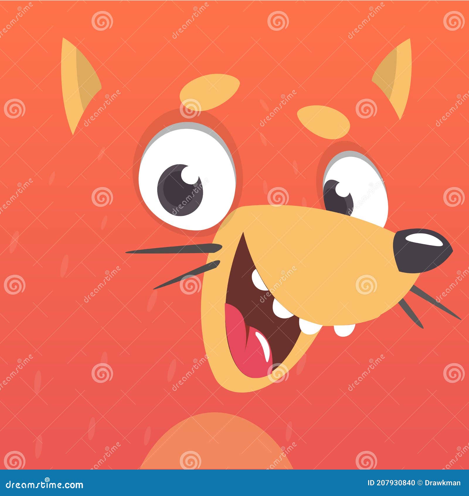 Cute Funny Fox Face Avatar. Vector Illustration Stock Vector ...