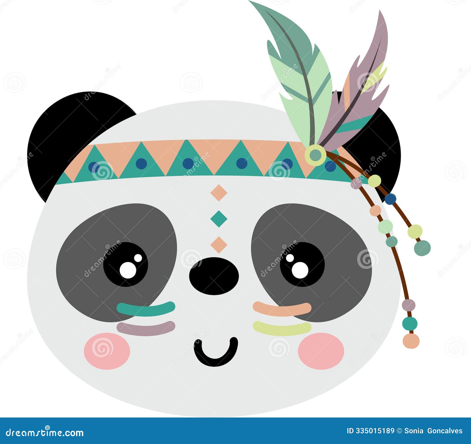 Funny Indian Tribe With Little Tent Vector Illustration | CartoonDealer ...