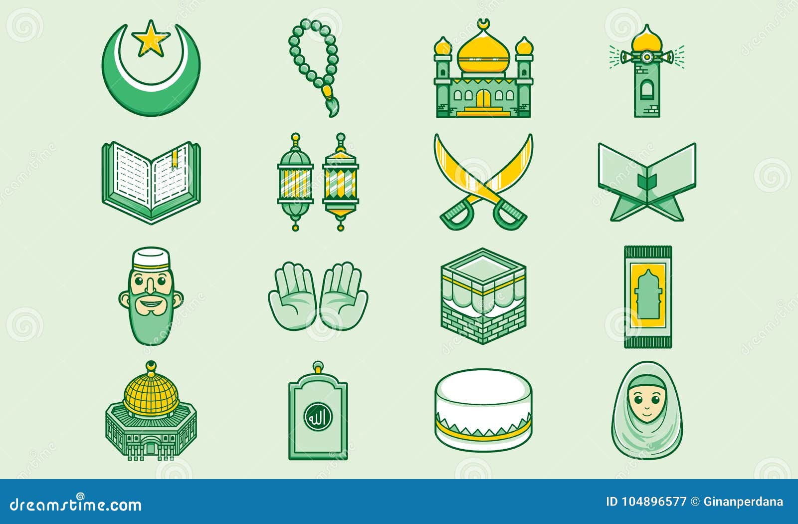 Islamic Icon, Kaaba Icon-Vector Iconic Design | CartoonDealer.com ...