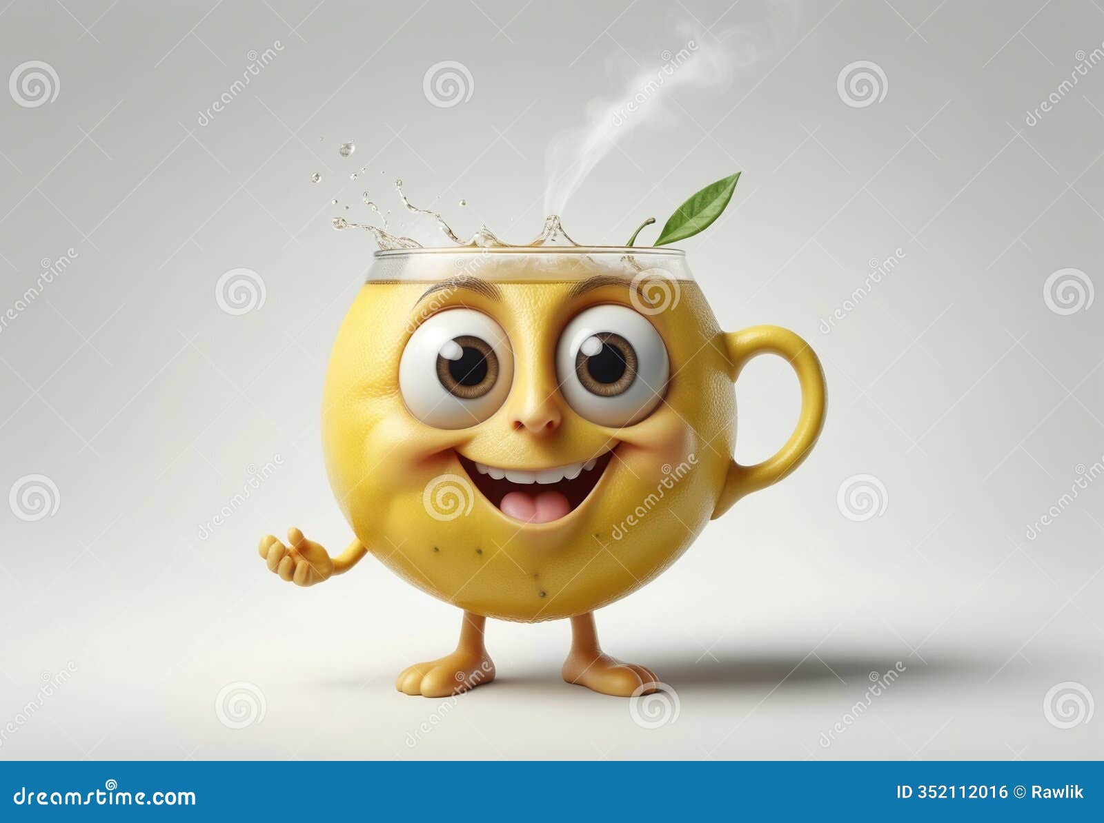 Cute Funny Lemon with Hot Tea Stock Photo - Image of fresh, humorous ...