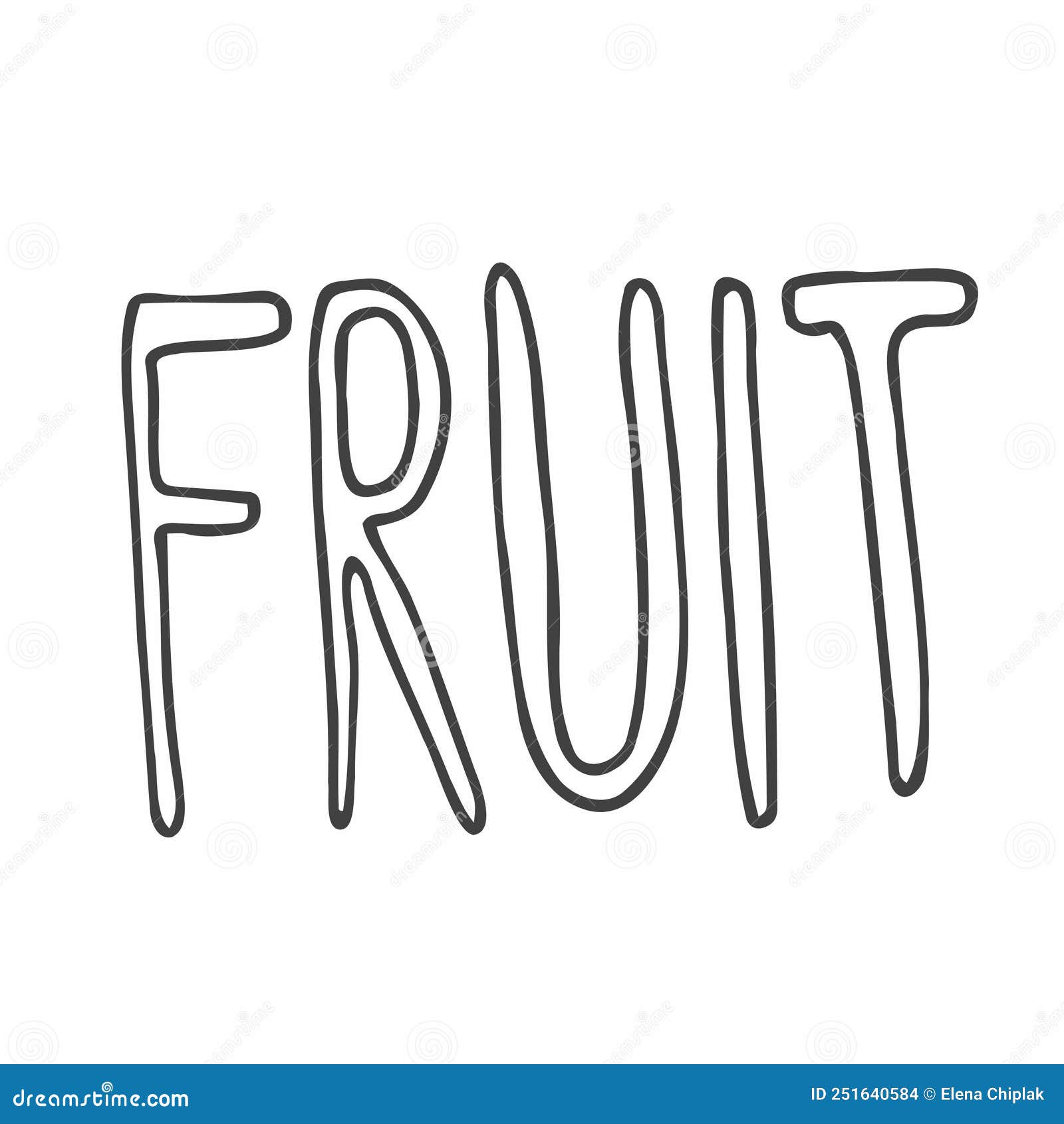 Cute and Funny Logo for Fresh Fruit Store or Company. Fruit Phrase ...