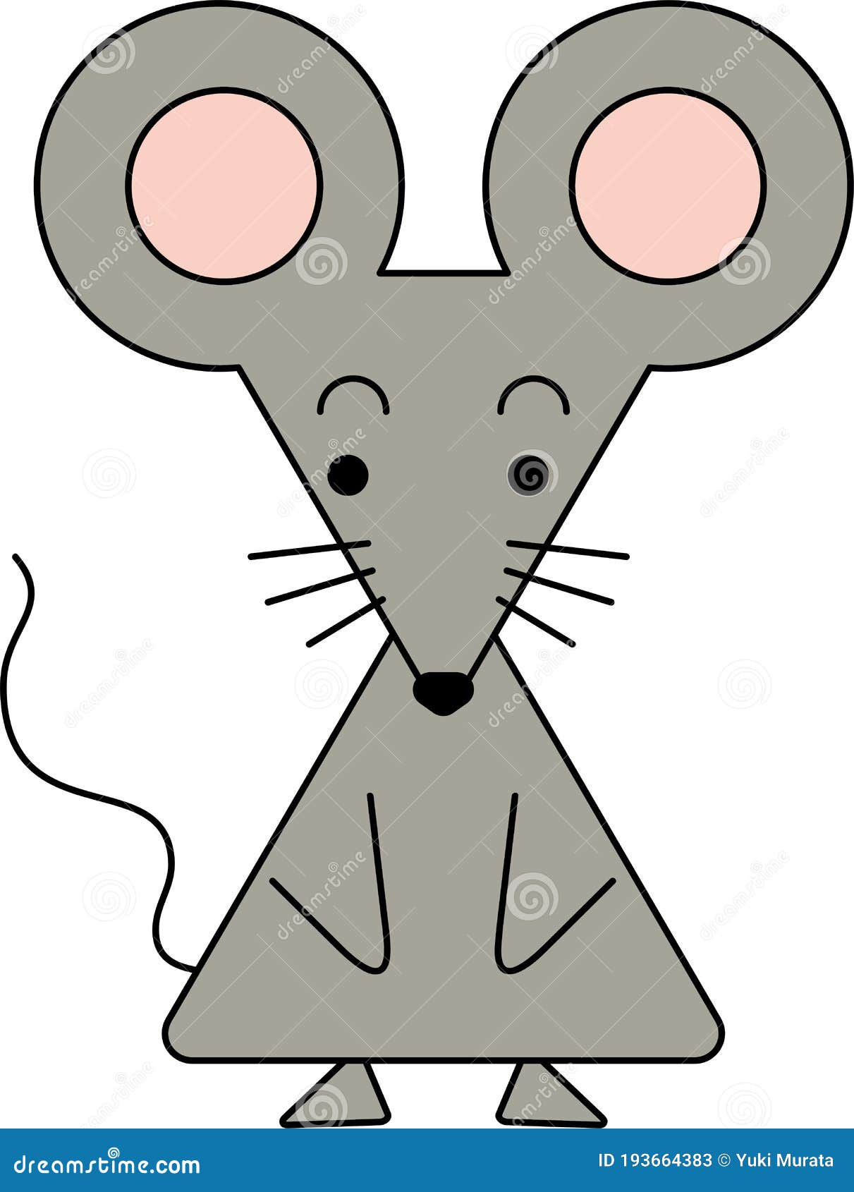 Cute and funny mouse stock vector. Illustration of vector - 193664383