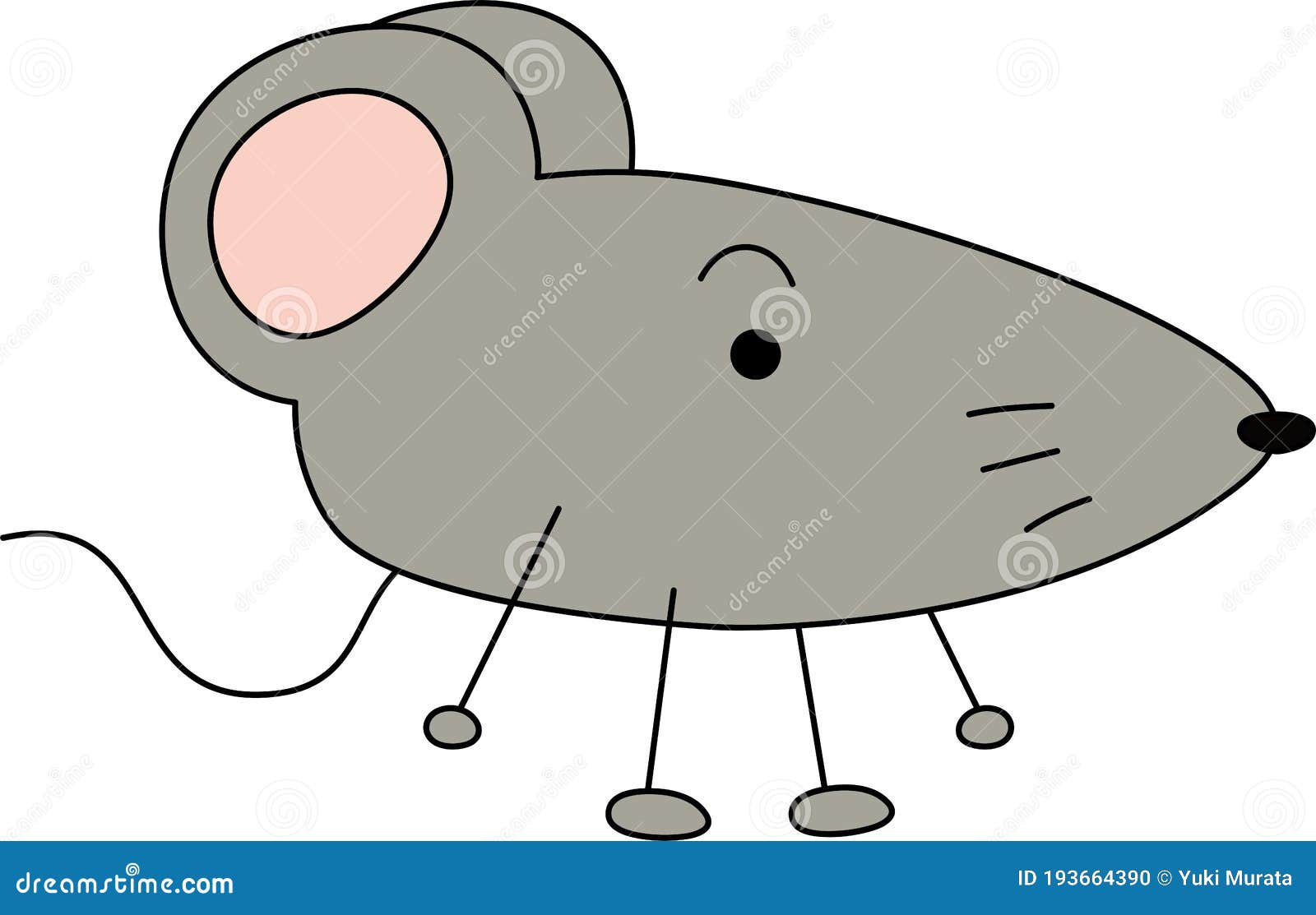 Cute and funny mouse stock vector. Illustration of small - 193664390