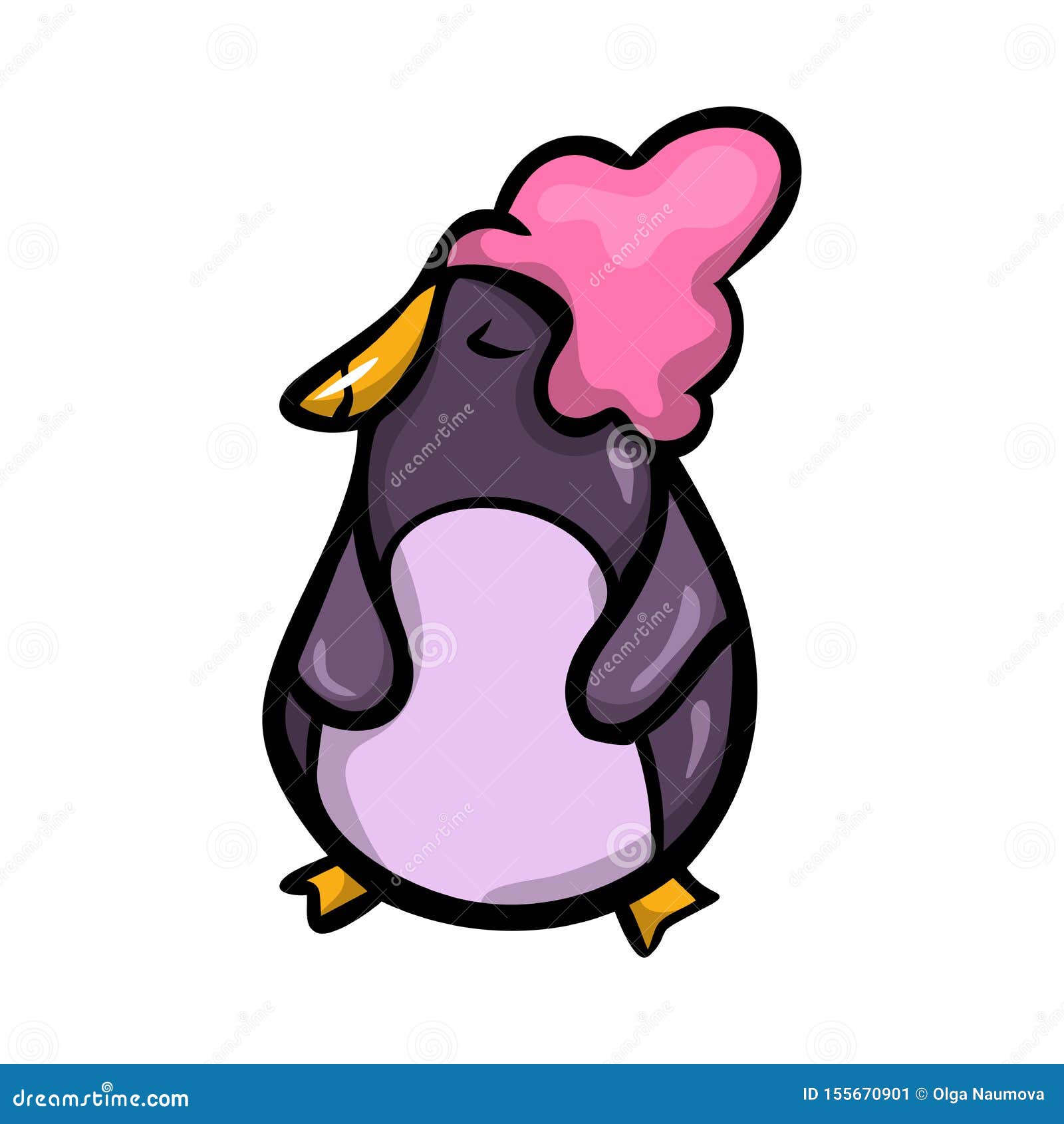 Cute Funny Red Bird with Different Emotions. Stock Vector ...