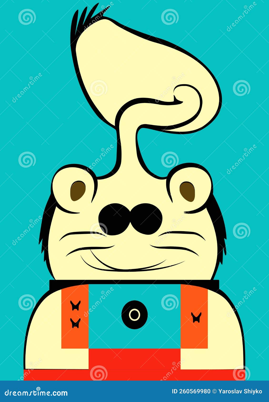 Cute Funny and Scary Cartoon Monster. Vector Illustration Stock Vector ...
