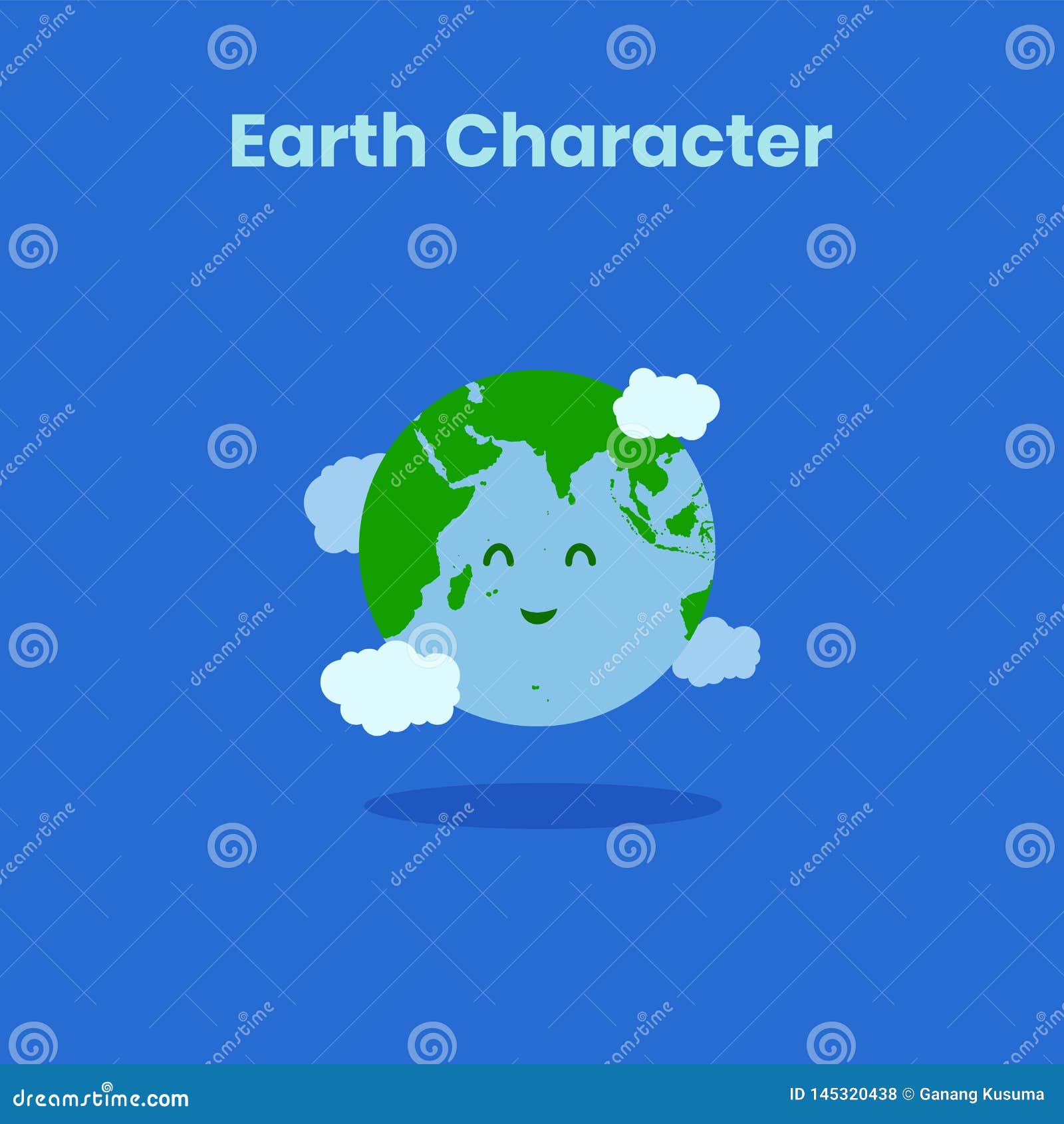 Cute and Funny Smiling Earth Character for Earth Day Stock Vector ...