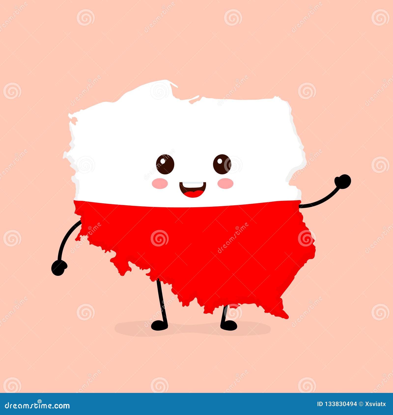 Cute Funny Smiling Happy Poland Map Stock Vector Illustration Of Modern Graphic 133830494 0159