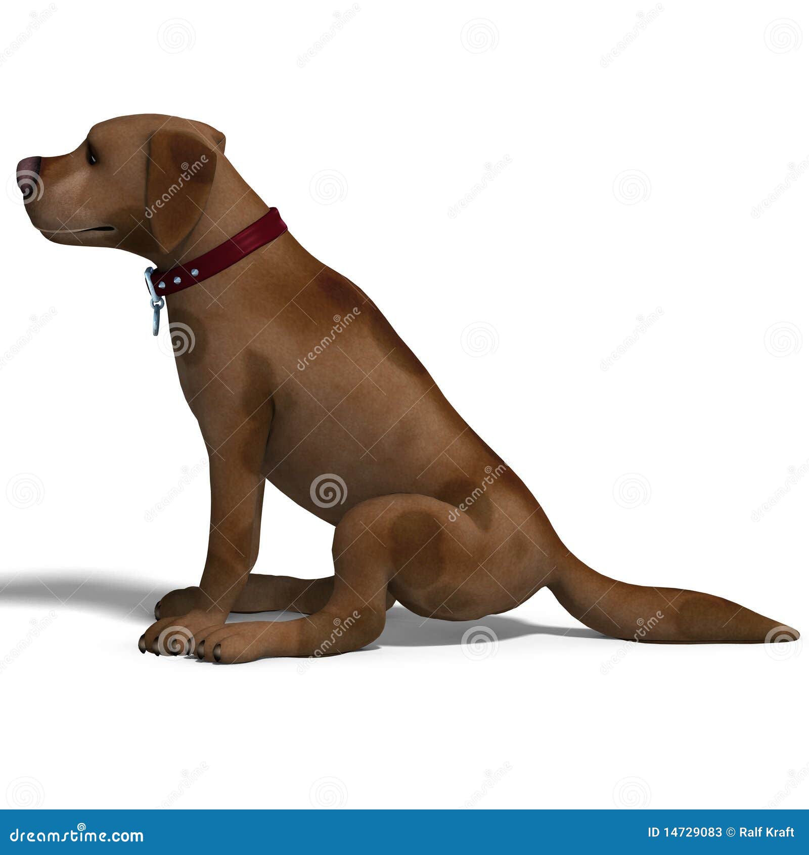 The Cute and Funny Toon Dog is a Bit Silly. 3D Stock Illustration ...