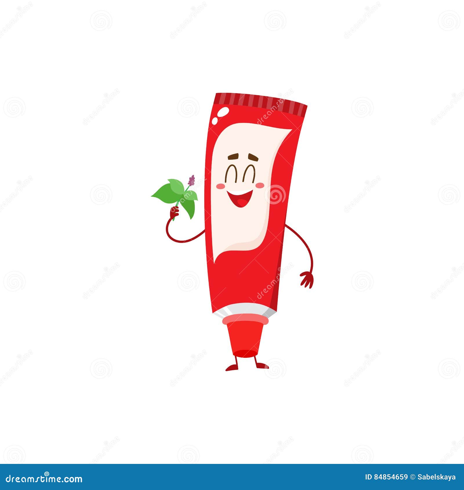 Cute and Funny Toothpaste Character with Smiling Face Stock Vector ...