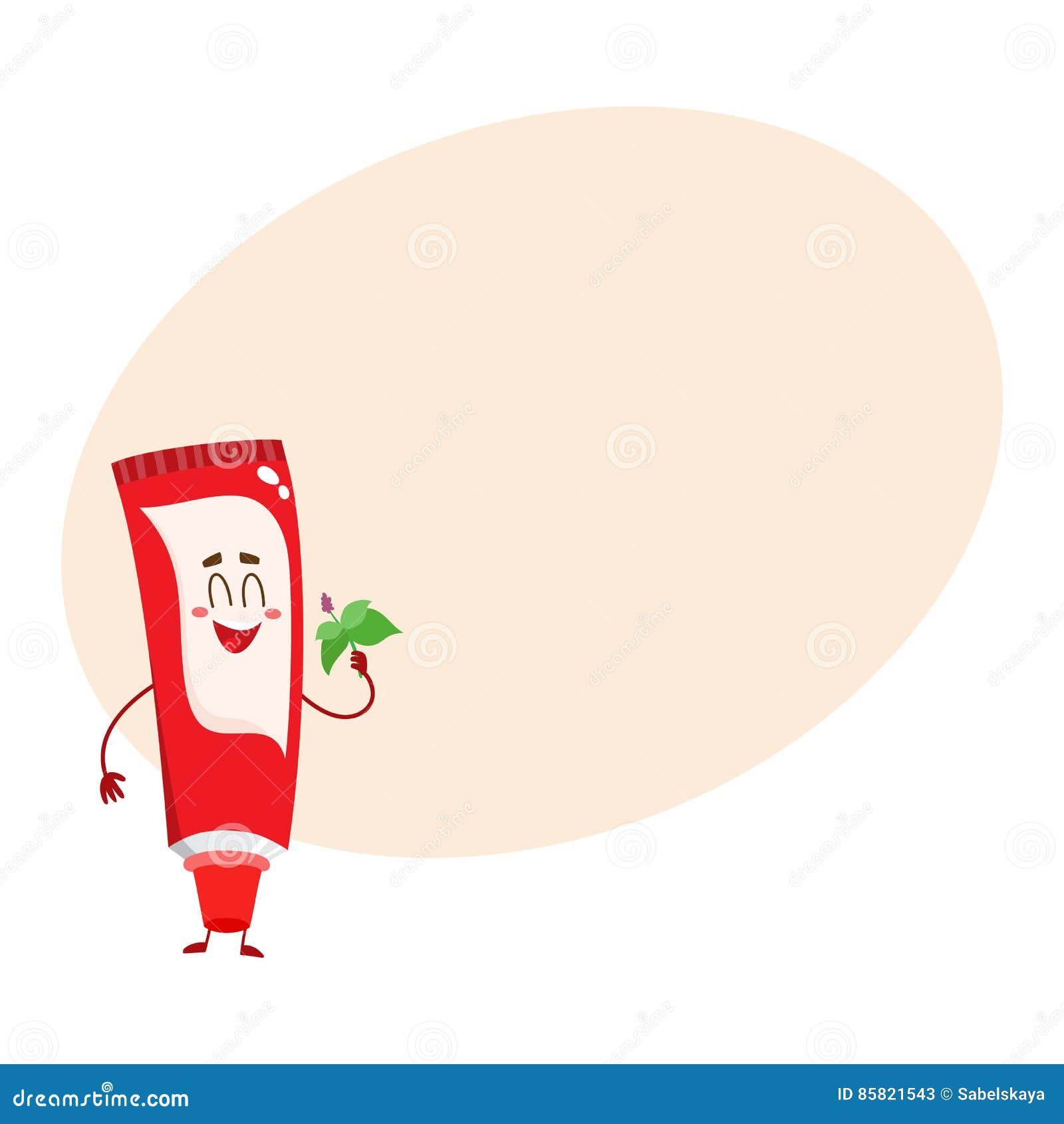 Cute and Funny Toothpaste Character with Smiling Face Stock Vector ...