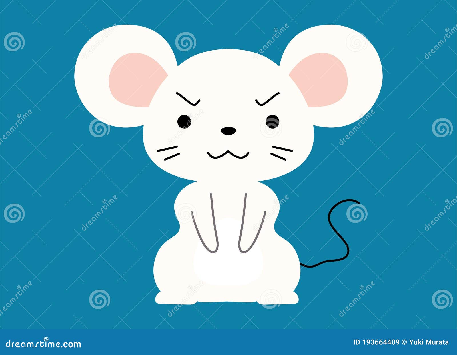 Cute and funny White mouse stock vector. Illustration of animal - 193664409