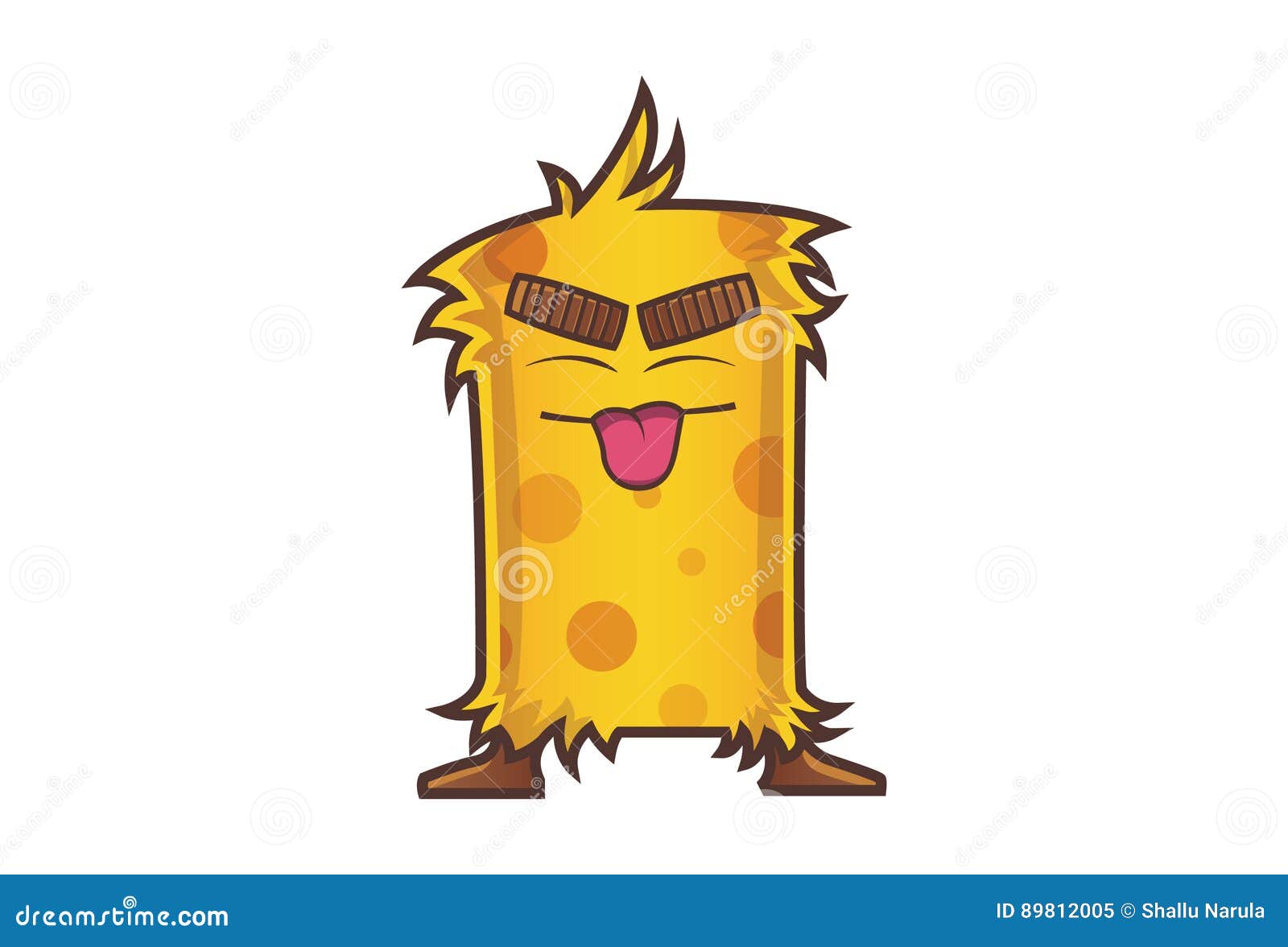 Cute Fur Monster. stock illustration. Illustration of jelly - 89812005