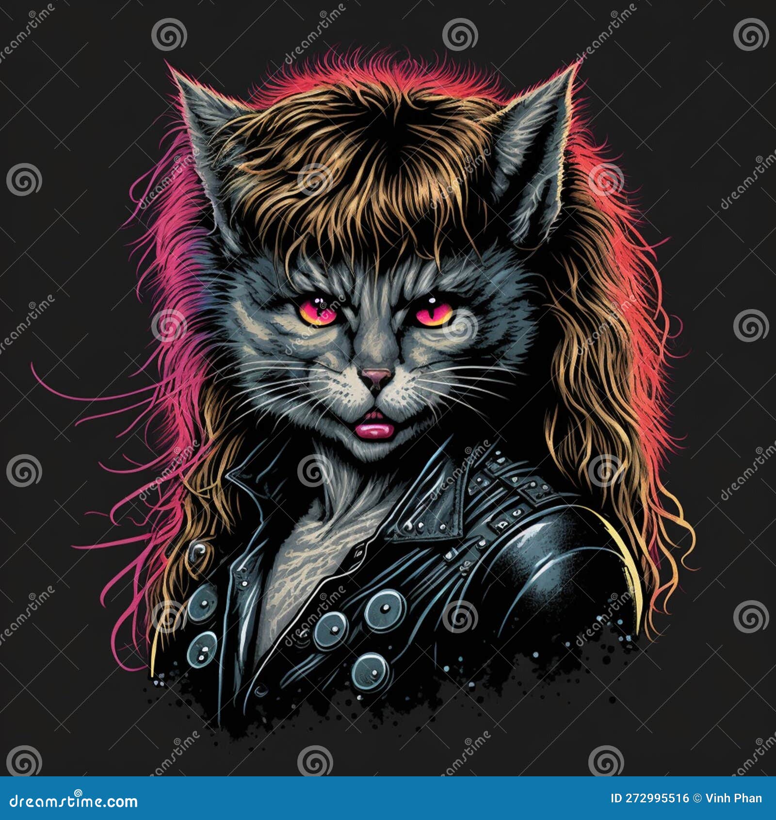 Cute Gangster Cat Generative Ai Stock Illustration Illustration Of Nose Mammal 272995516