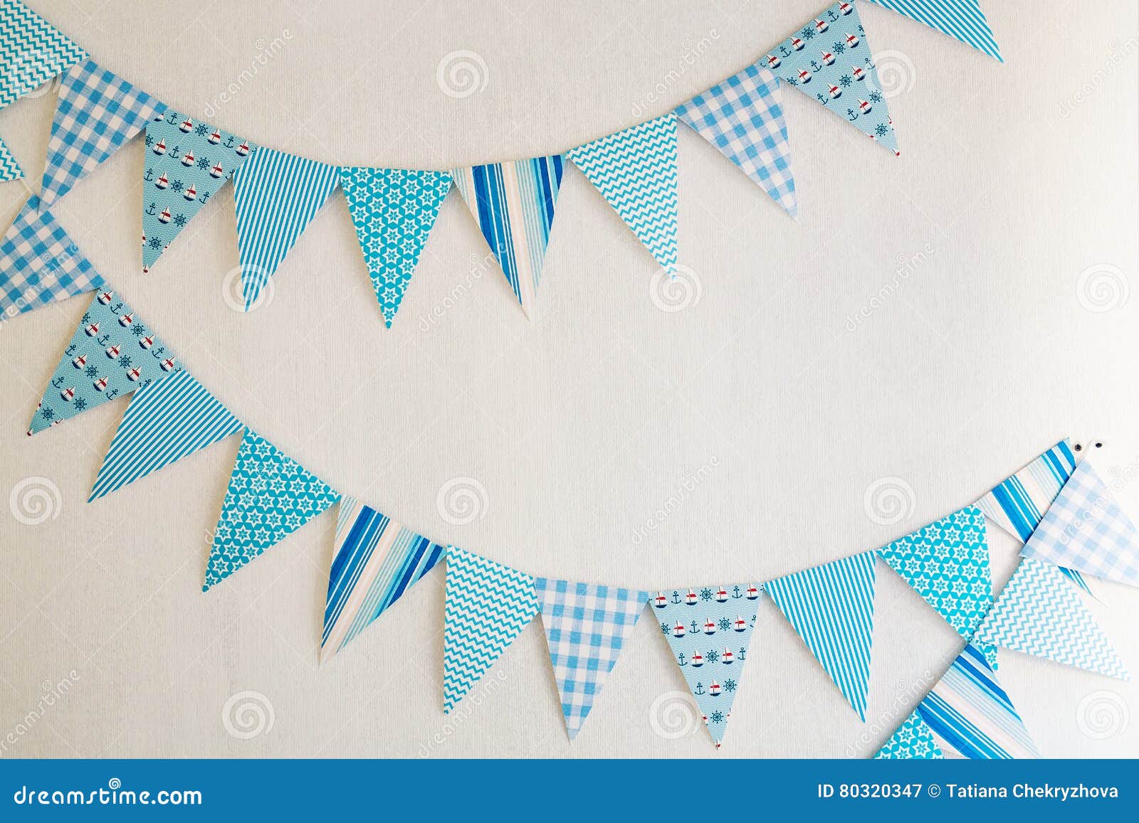 Cute Garland of Colored Flags Stock Image - Image of greeting, festival ...