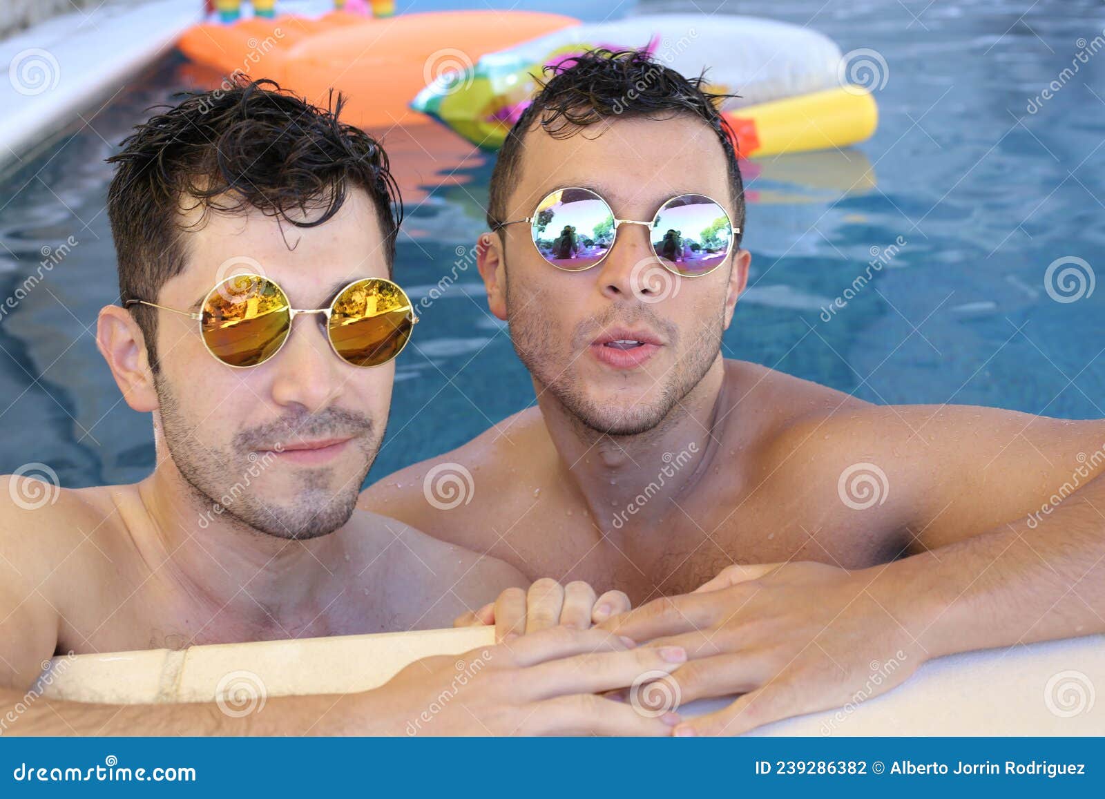 Cute Gay Tourists Representing Diversity Stock Photo - Image of ...