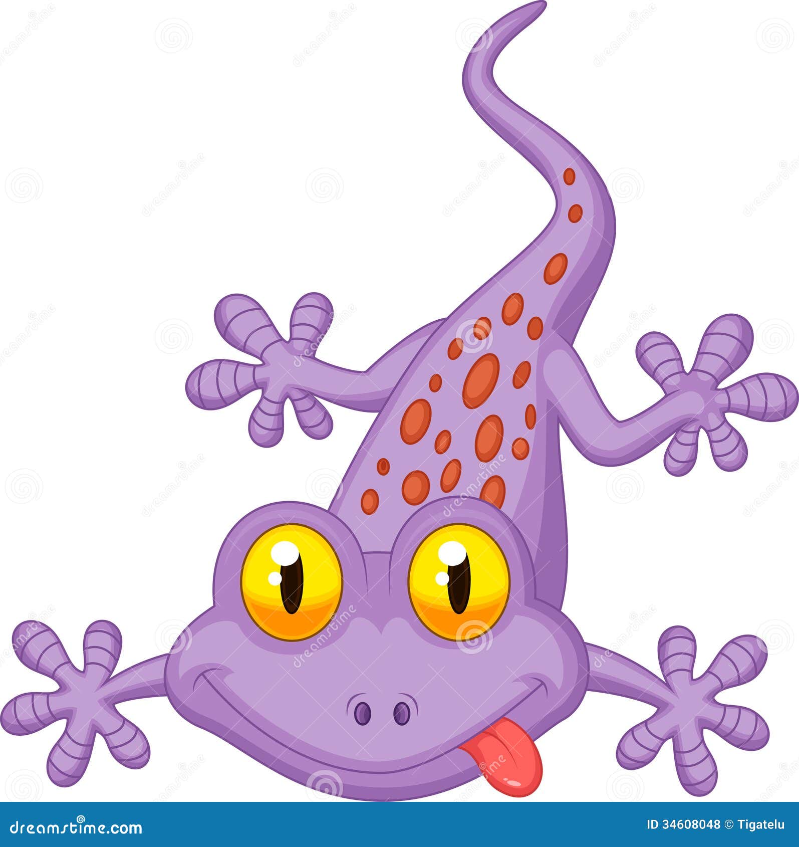 Cute gecko cartoon stock vector. Illustration of friendly - 34608048