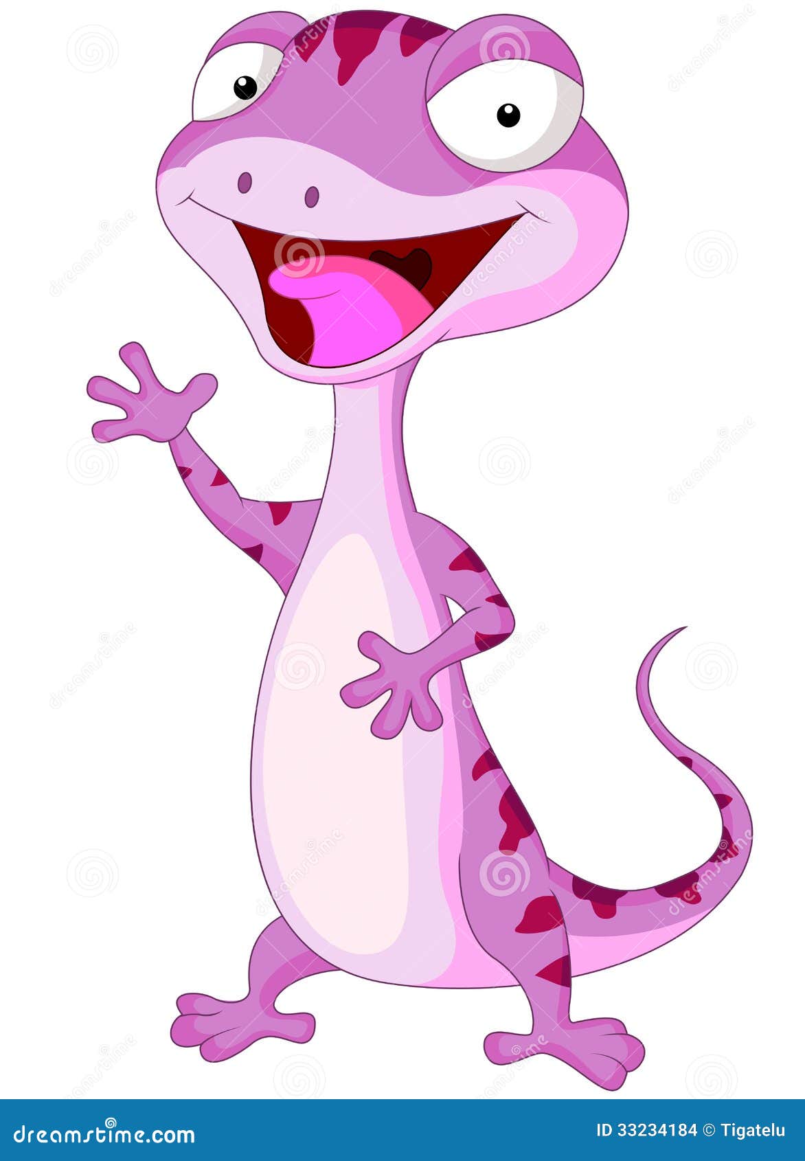 Cute Gecko Cartoon Vector Illustration | CartoonDealer.com #45673276