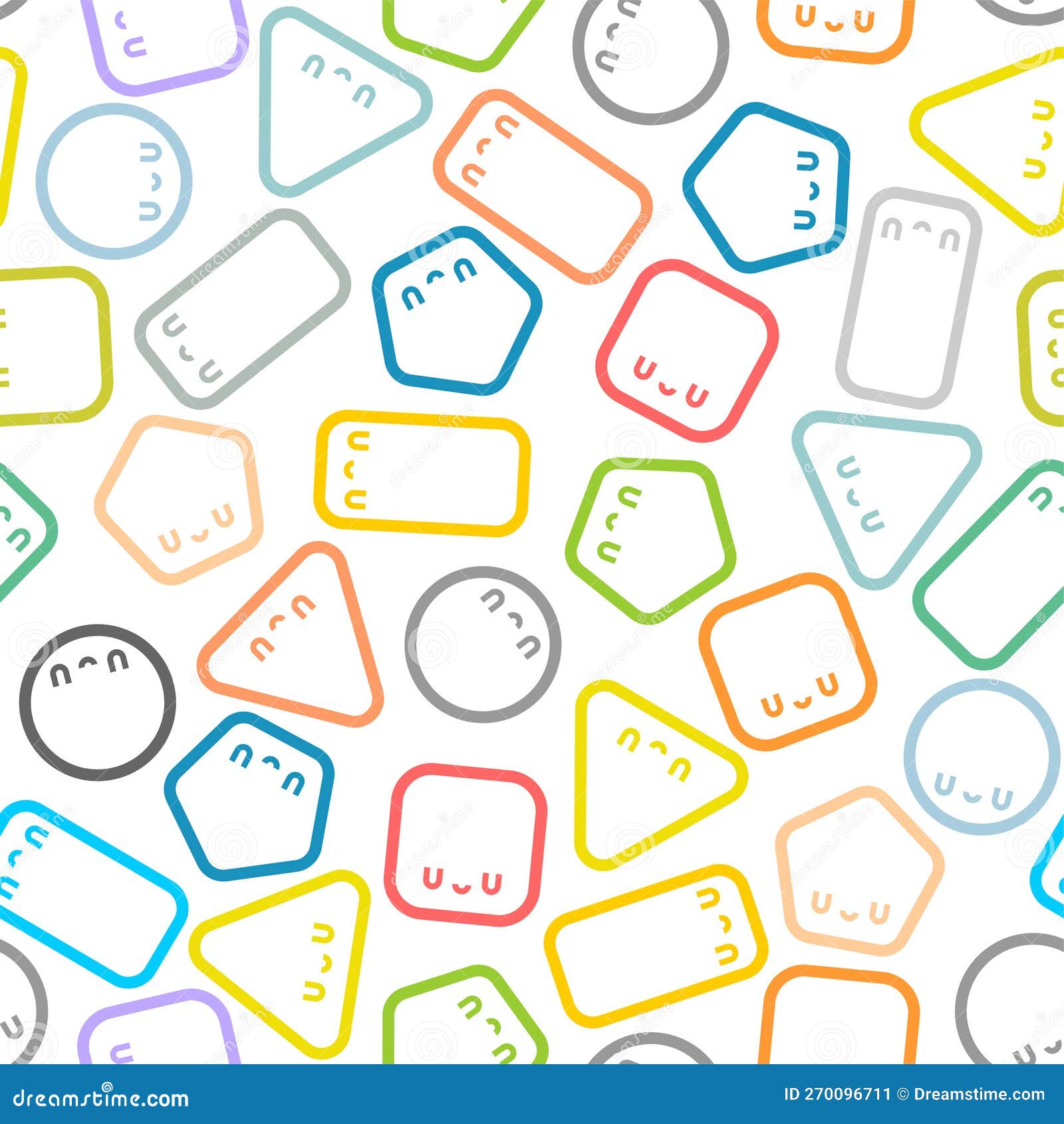 Cute Geometric Figure Pattern Seamless. Baby Fabric Texture Stock ...