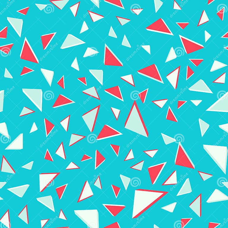Cute Geometric Seamless Pattern with Triangles. Colorful Vector ...
