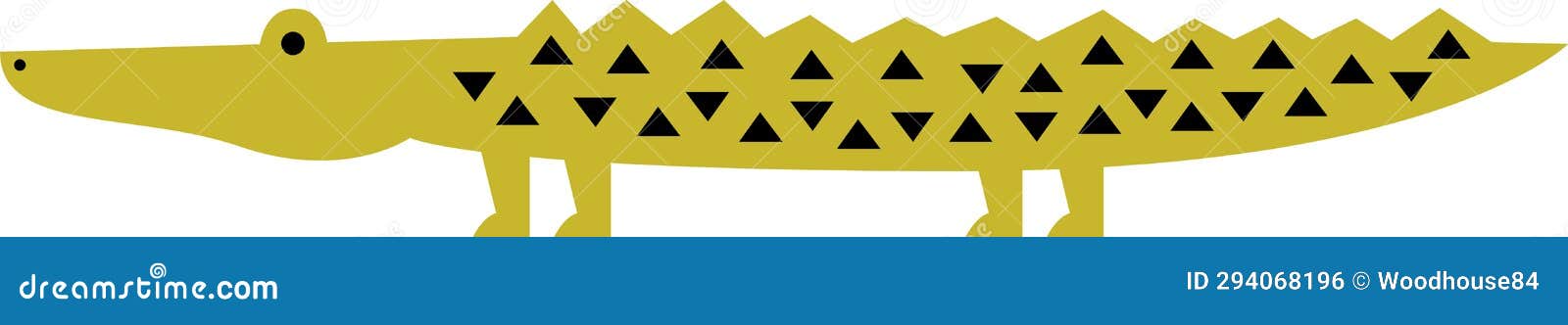 African Crocodile Map Illustration | CartoonDealer.com #125189056