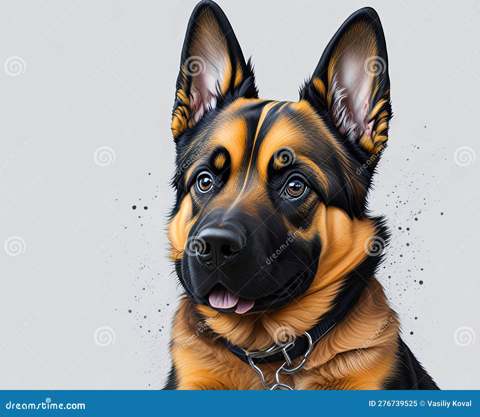 German Shepherd Puppy. Generative Ai Stock Illustration - Illustration ...
