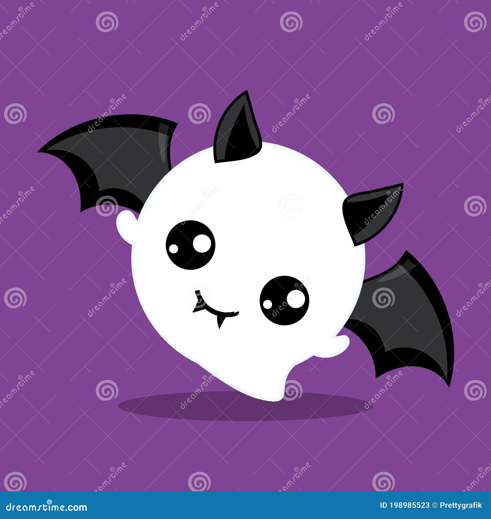Cute ghost ghost bat 10 stock vector. Illustration of cartoon - 198985523