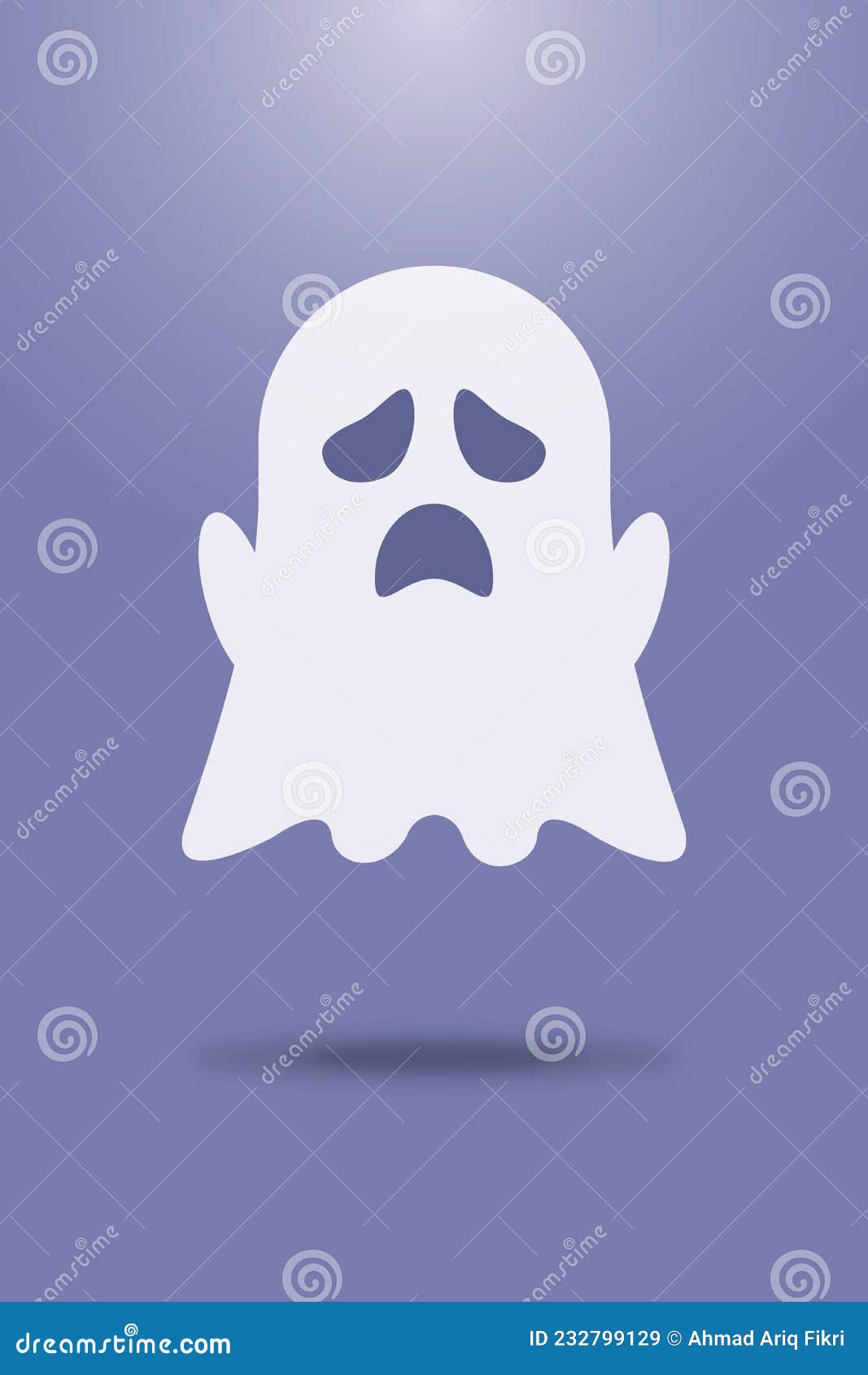 Cute Ghost. Flat Design Vector Stock Vector - Illustration of october ...