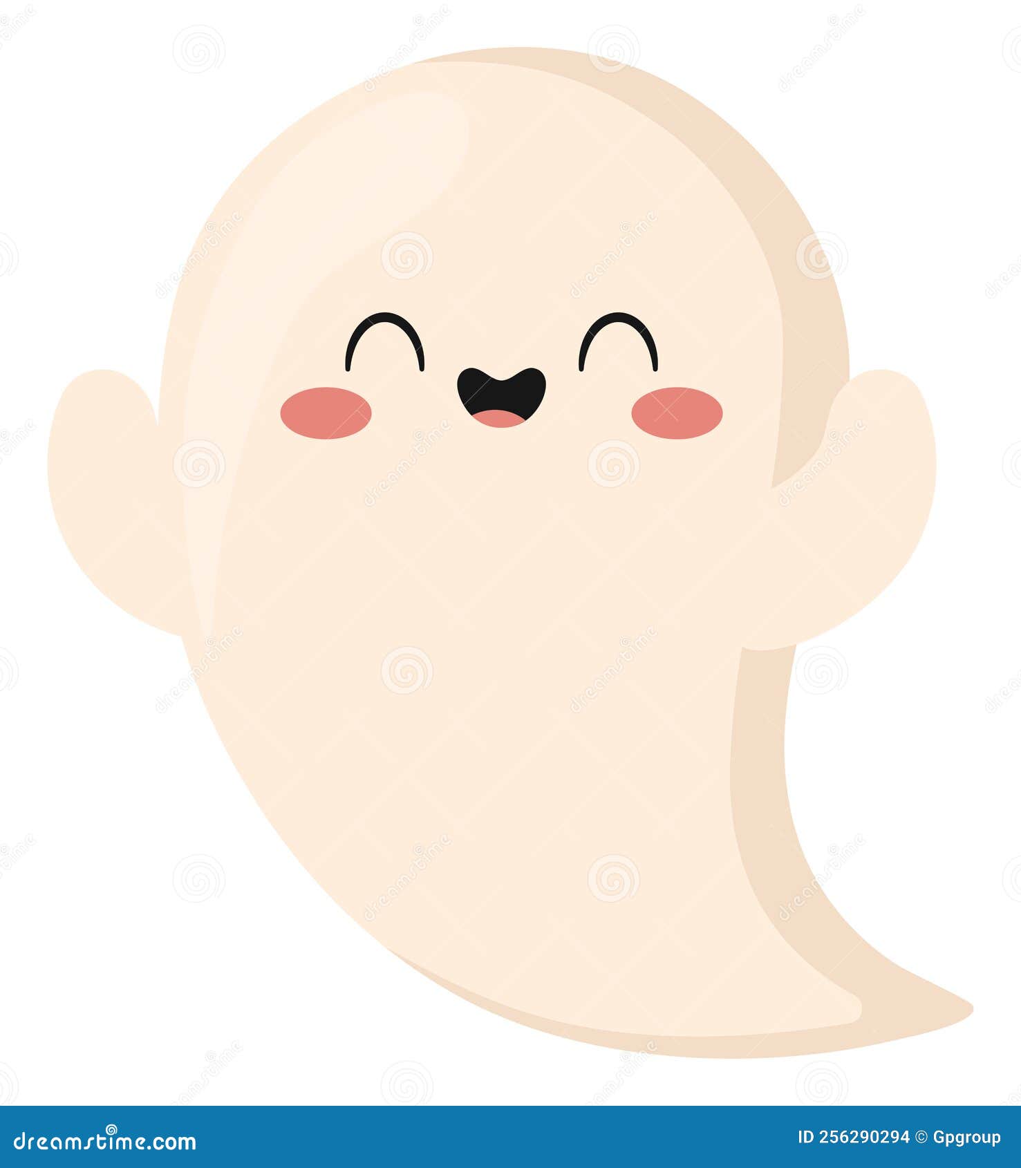 Cute ghost icon stock vector. Illustration of trick - 256290294