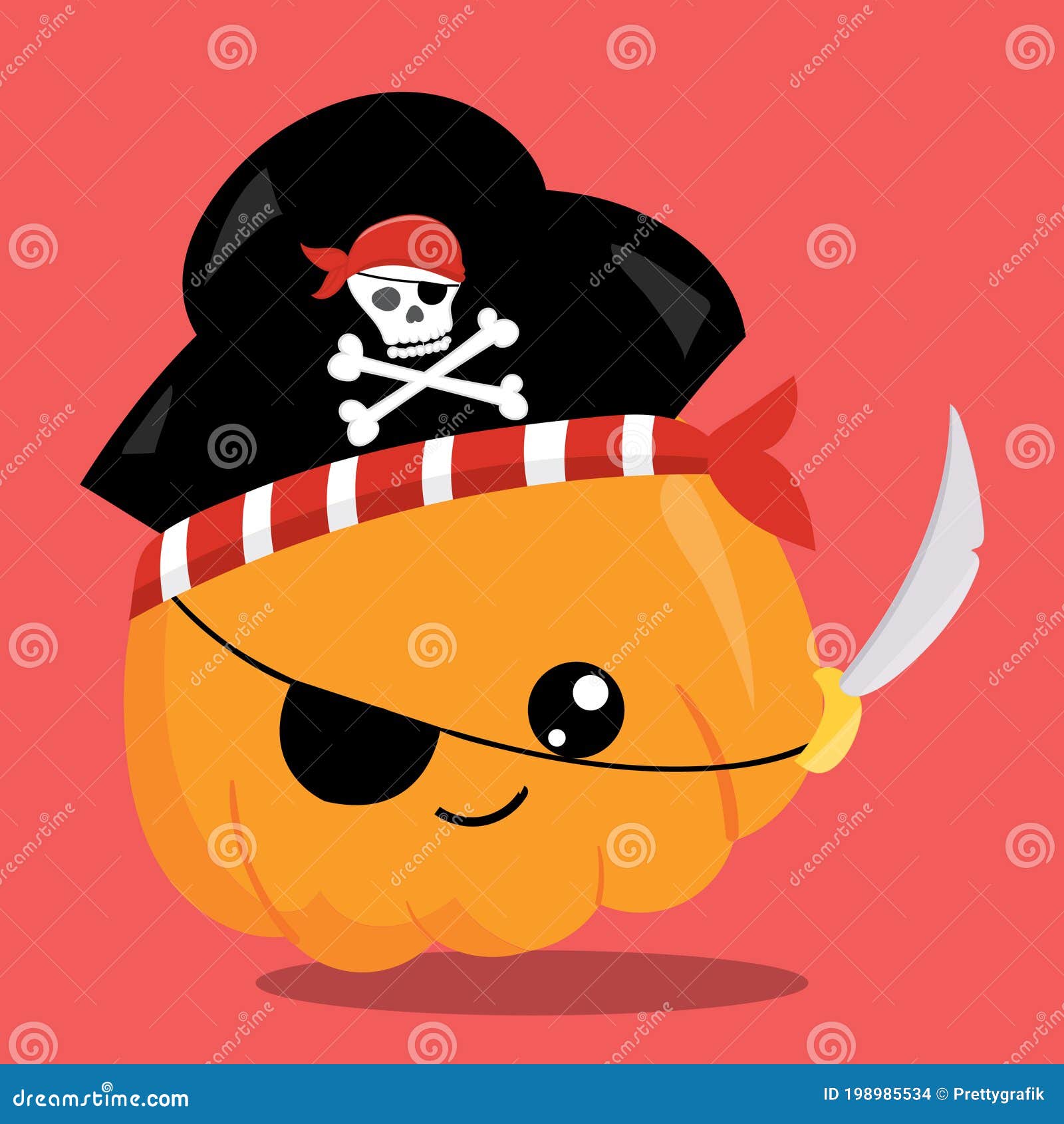 Ghost Of Pirate On Ship Deck At Night Cartoon Vector | CartoonDealer ...