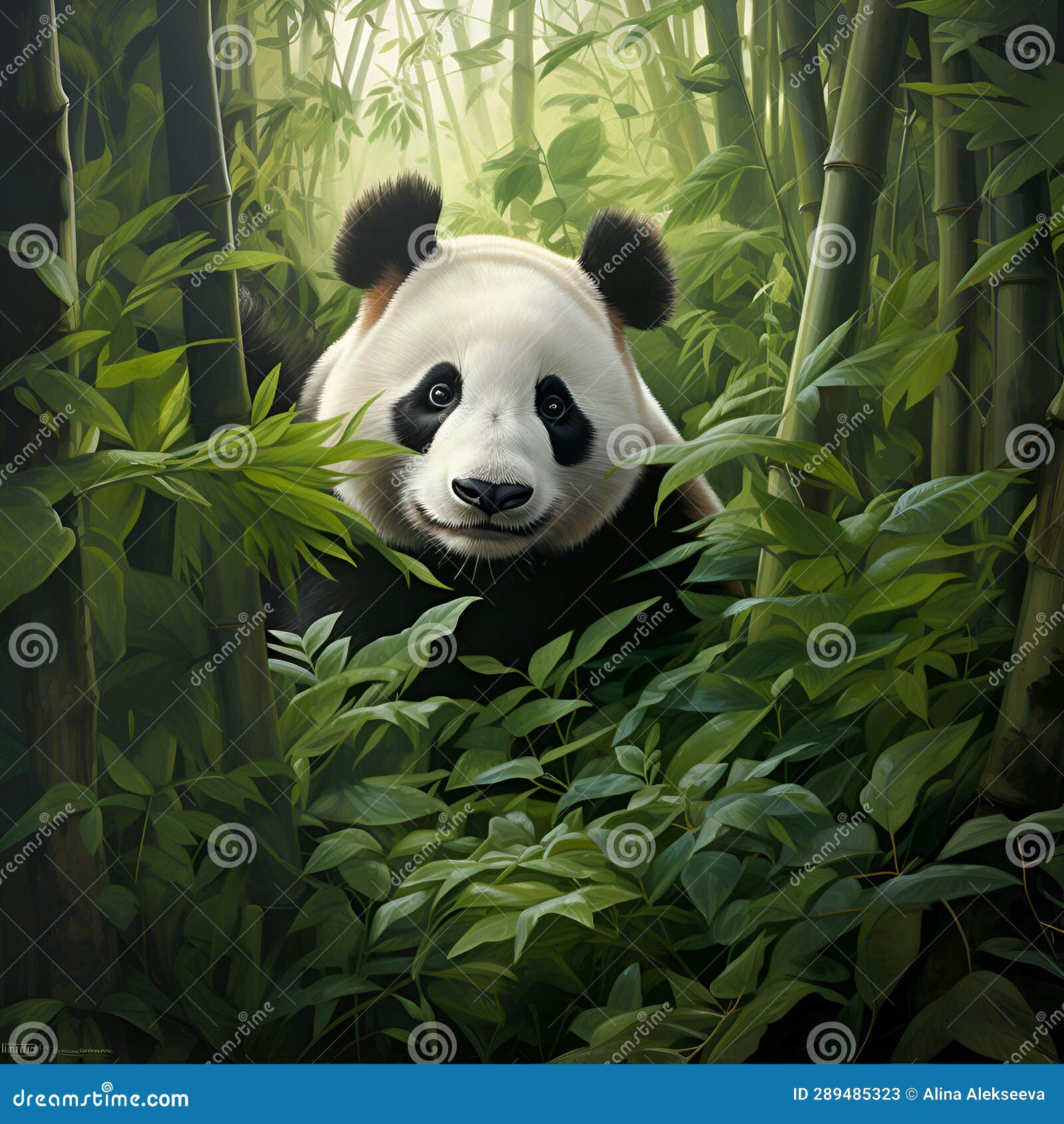 Cute Giant Panda Bear In Bamboo Forest Panda In A Forest In It S Natural Habitat Panda Among