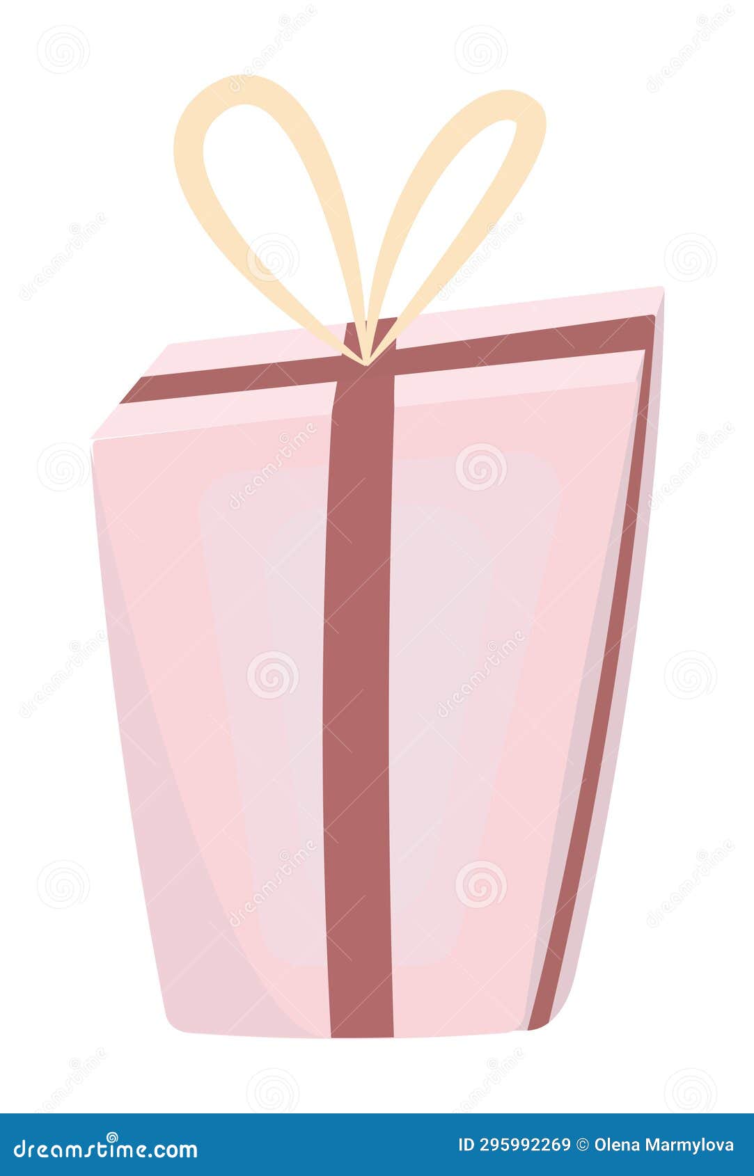 Cute High Rectangular Gift Box Stock Illustration - Illustration of ...