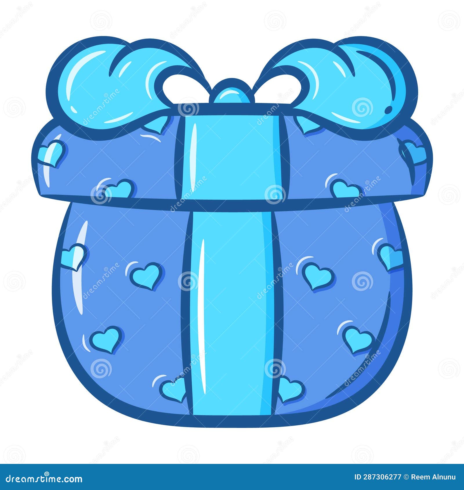 Cute Gift Drawing Clipart Sticker Stock Vector - Illustration of ...