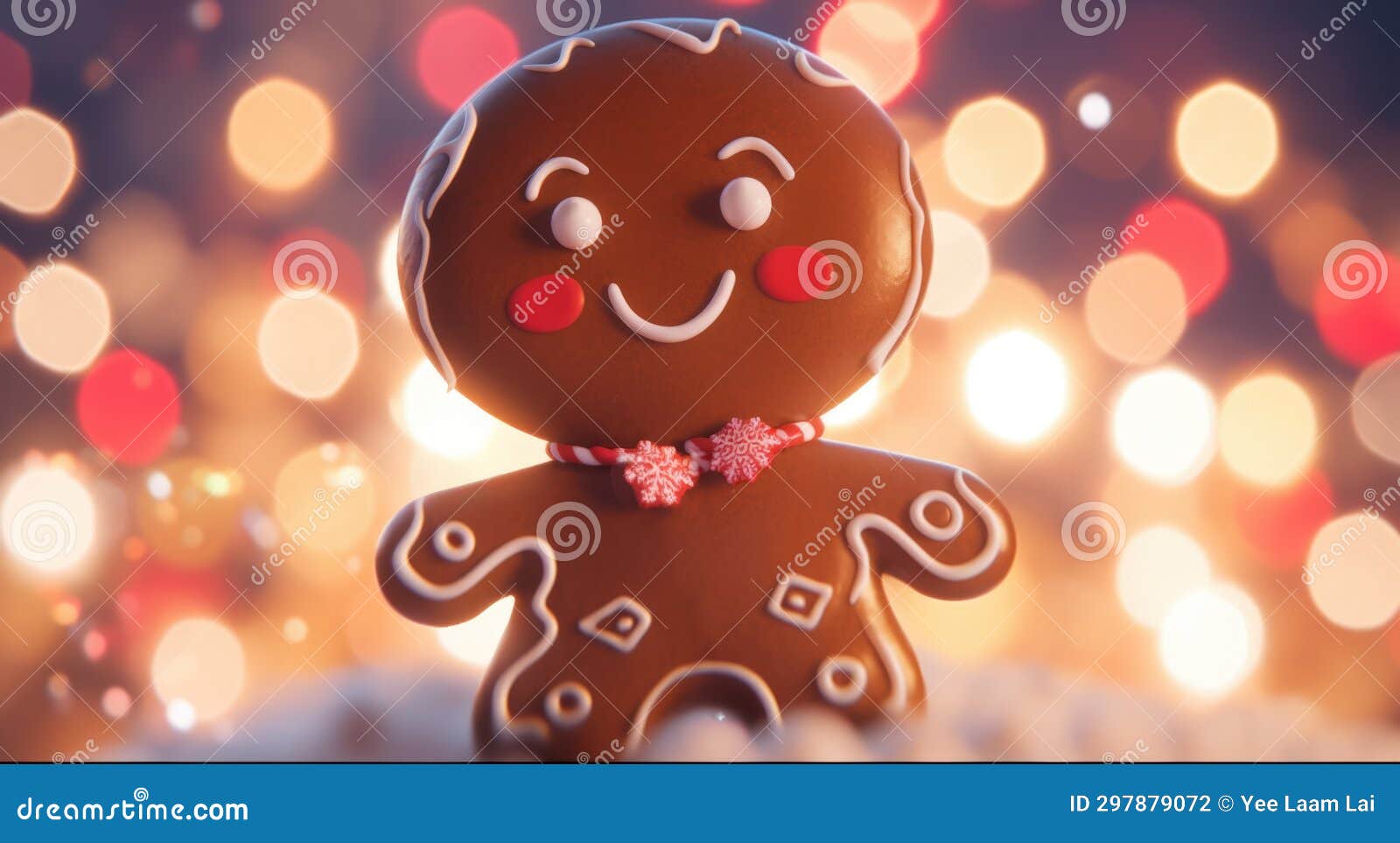 Cute Gingerbread Man Cartoon Christmas, Ai Stock Illustration ...