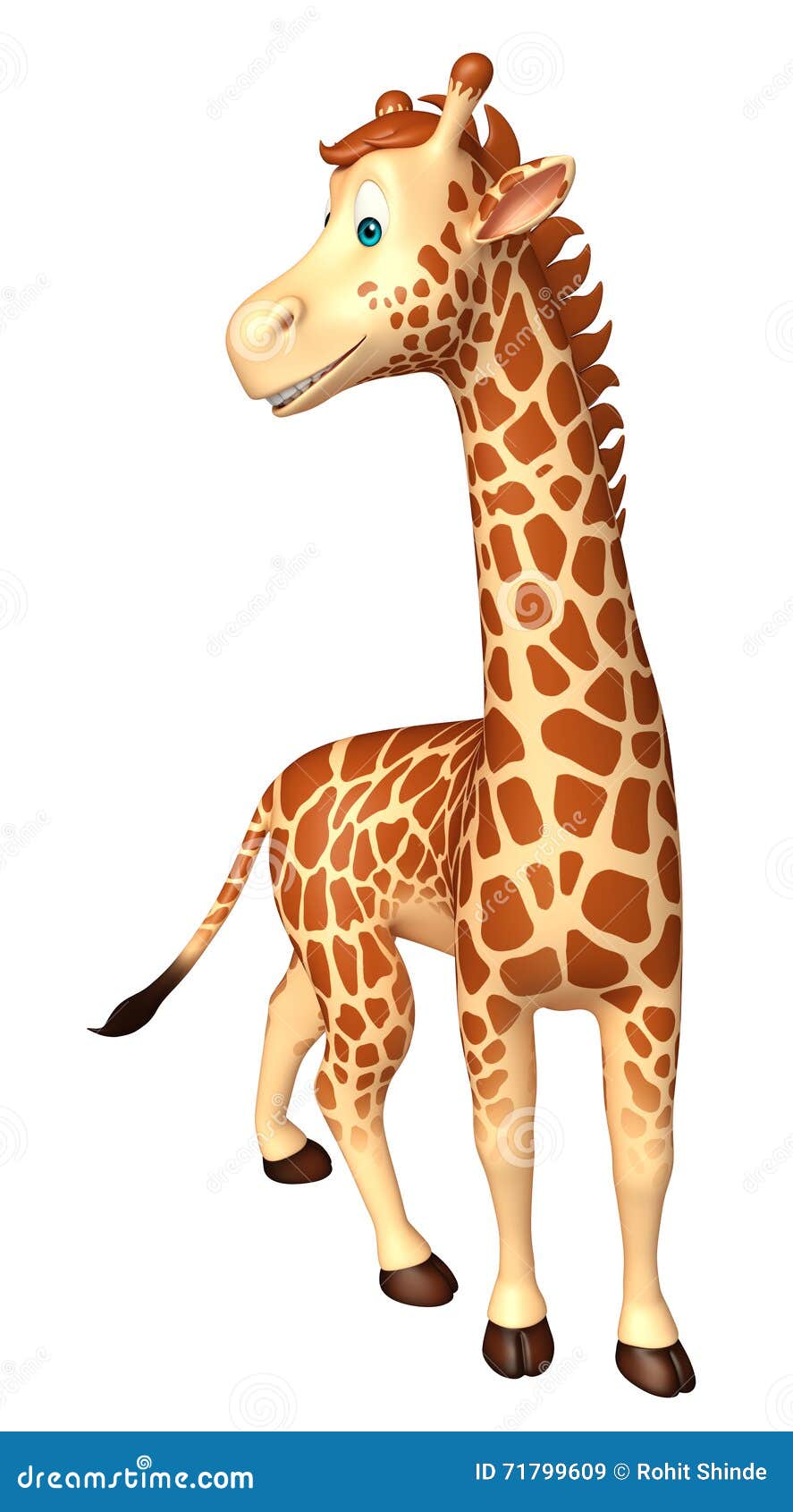 Cute Giraffe Cartoon Character Stock Illustration - Illustration of ...