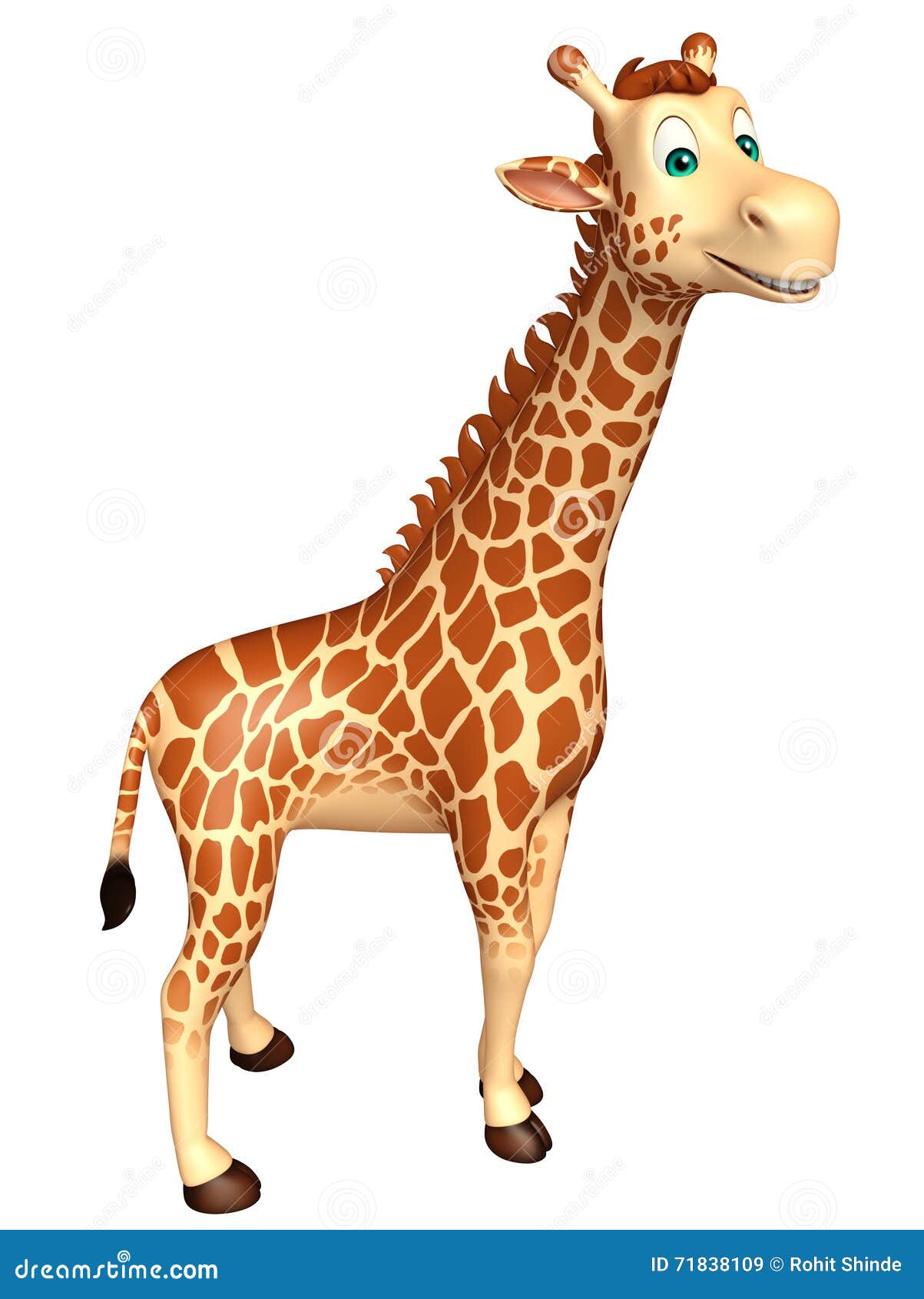 Cute Giraffe Cartoon Character Stock Illustration - Illustration of ...