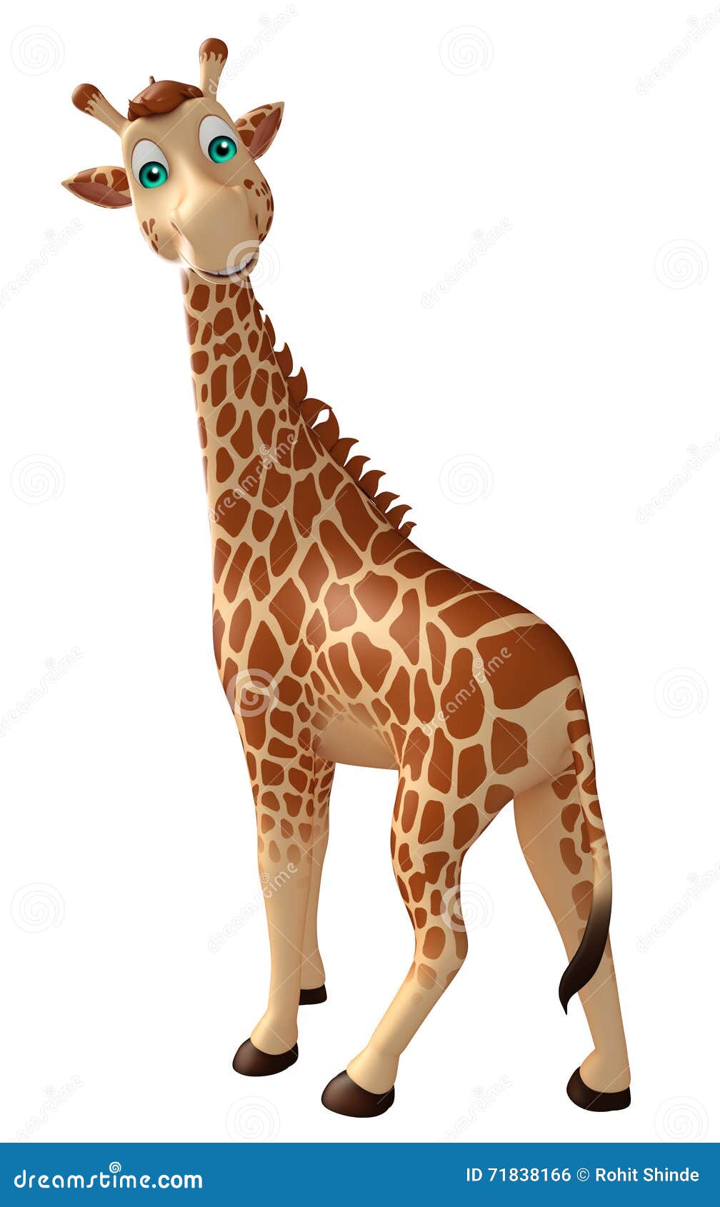 Cute Giraffe Cartoon Character Stock Illustration - Illustration of ...
