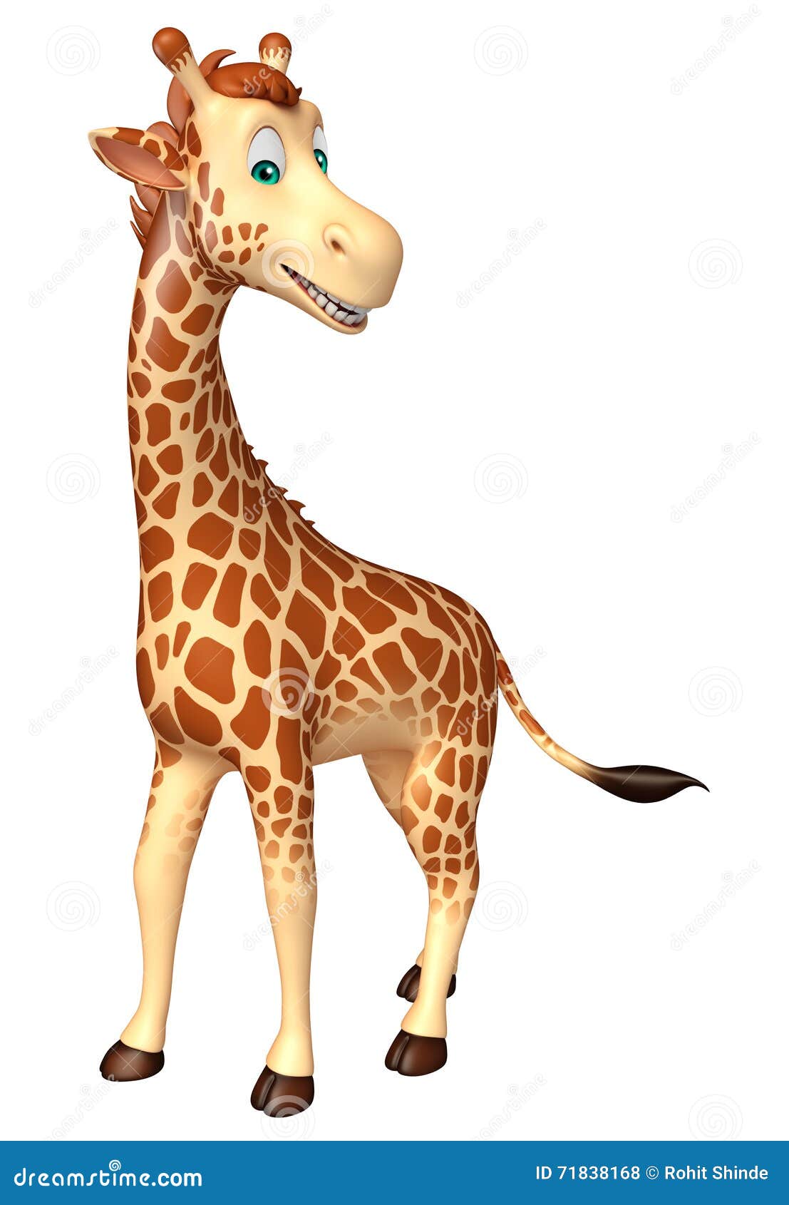 Cute Giraffe Cartoon Character Stock Illustration - Illustration of ...