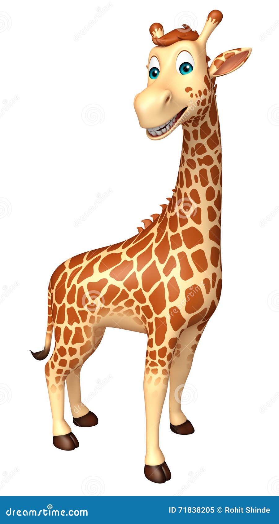 Cute Giraffe Cartoon Character Stock Illustration - Illustration of ...