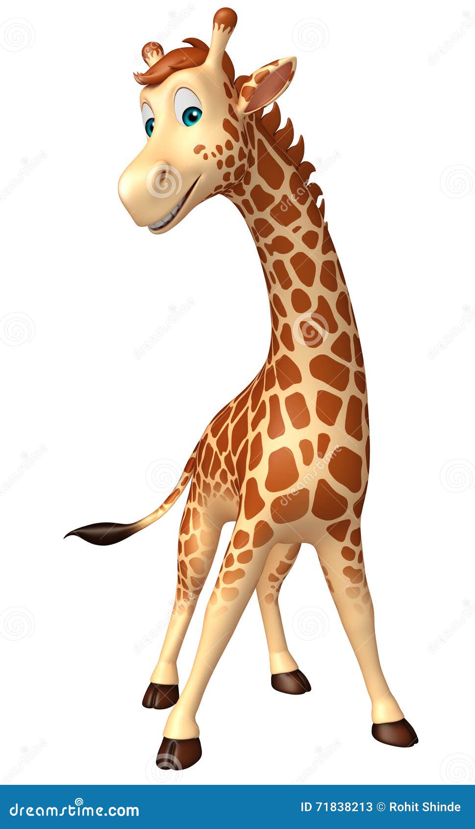 Cute Giraffe Cartoon Character Stock Illustration - Illustration of ...