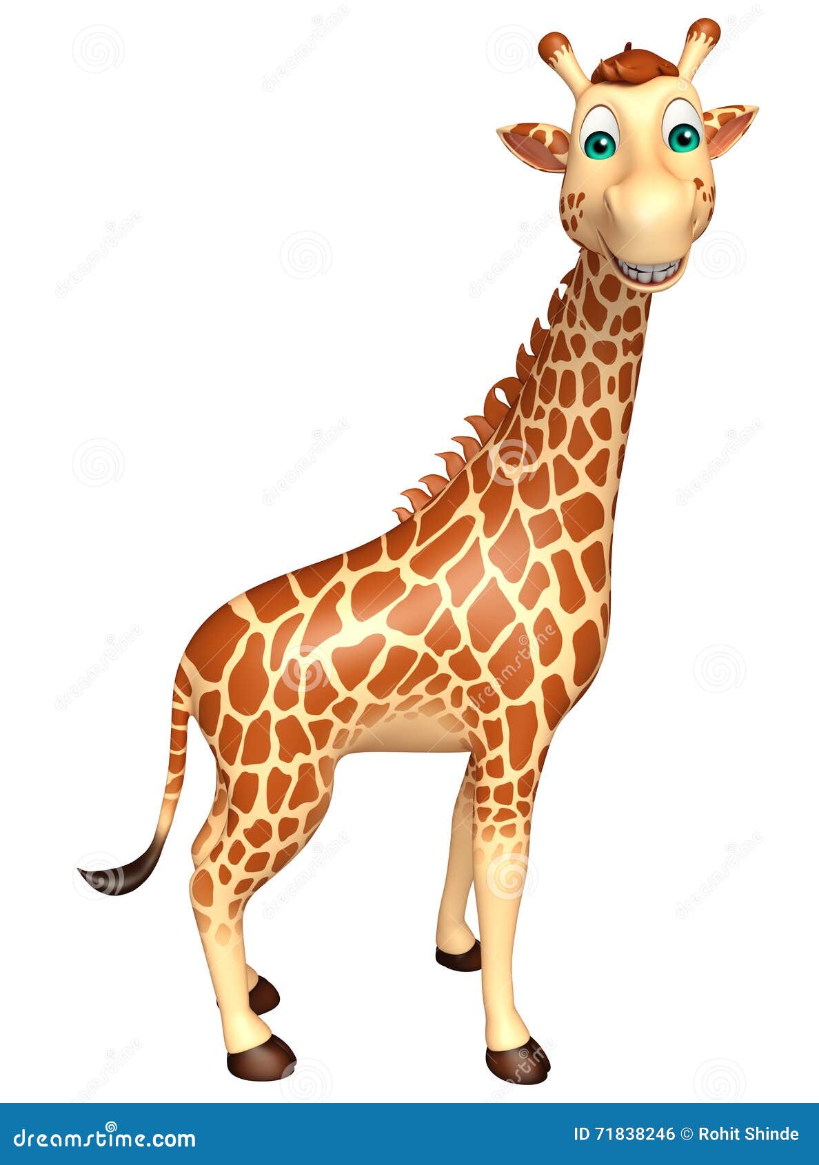Cute Giraffe Cartoon Character Stock Illustration - Illustration of ...
